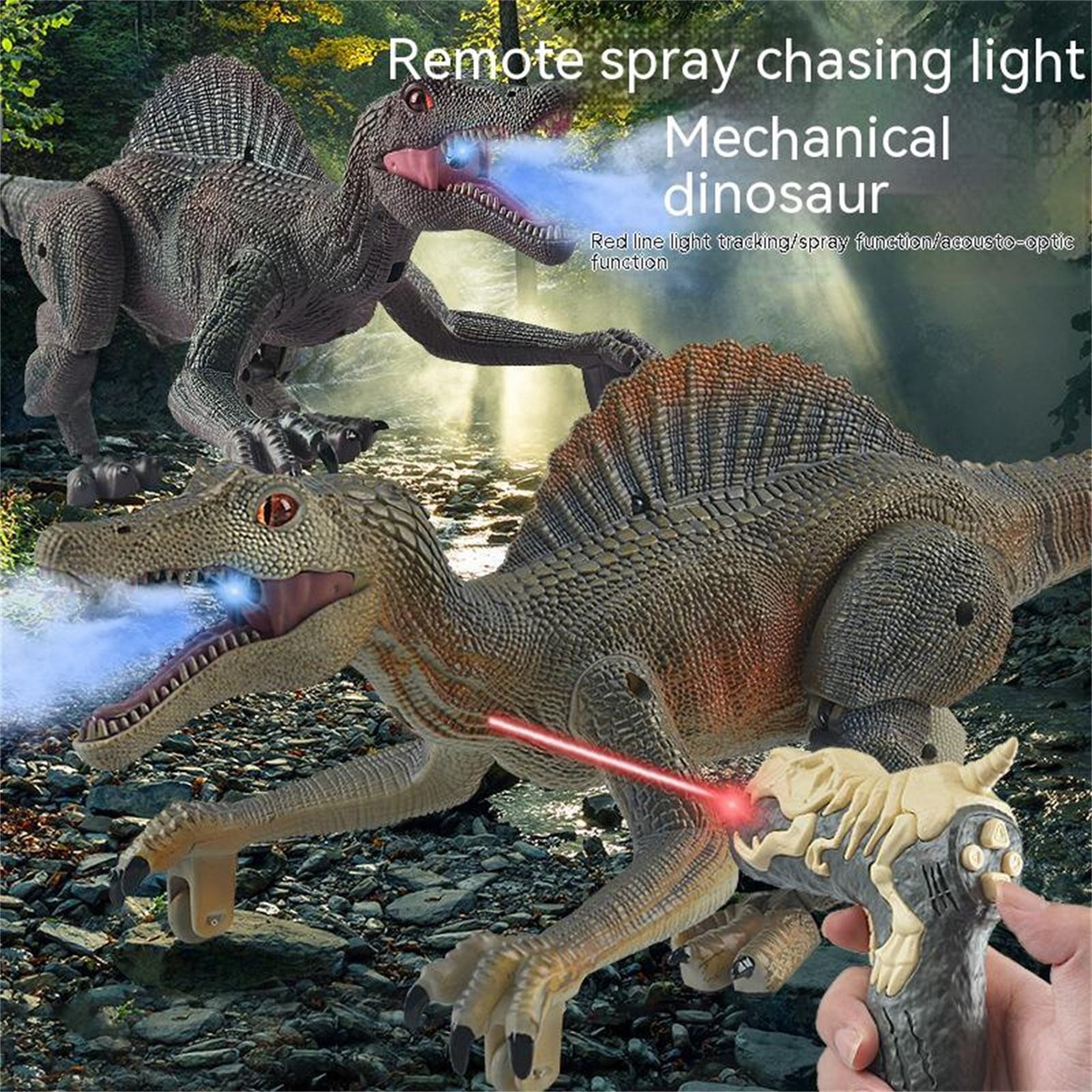 NOUGFVZP Remote Control Dinosaur Toys, Electric RC Spinosaurus with ...