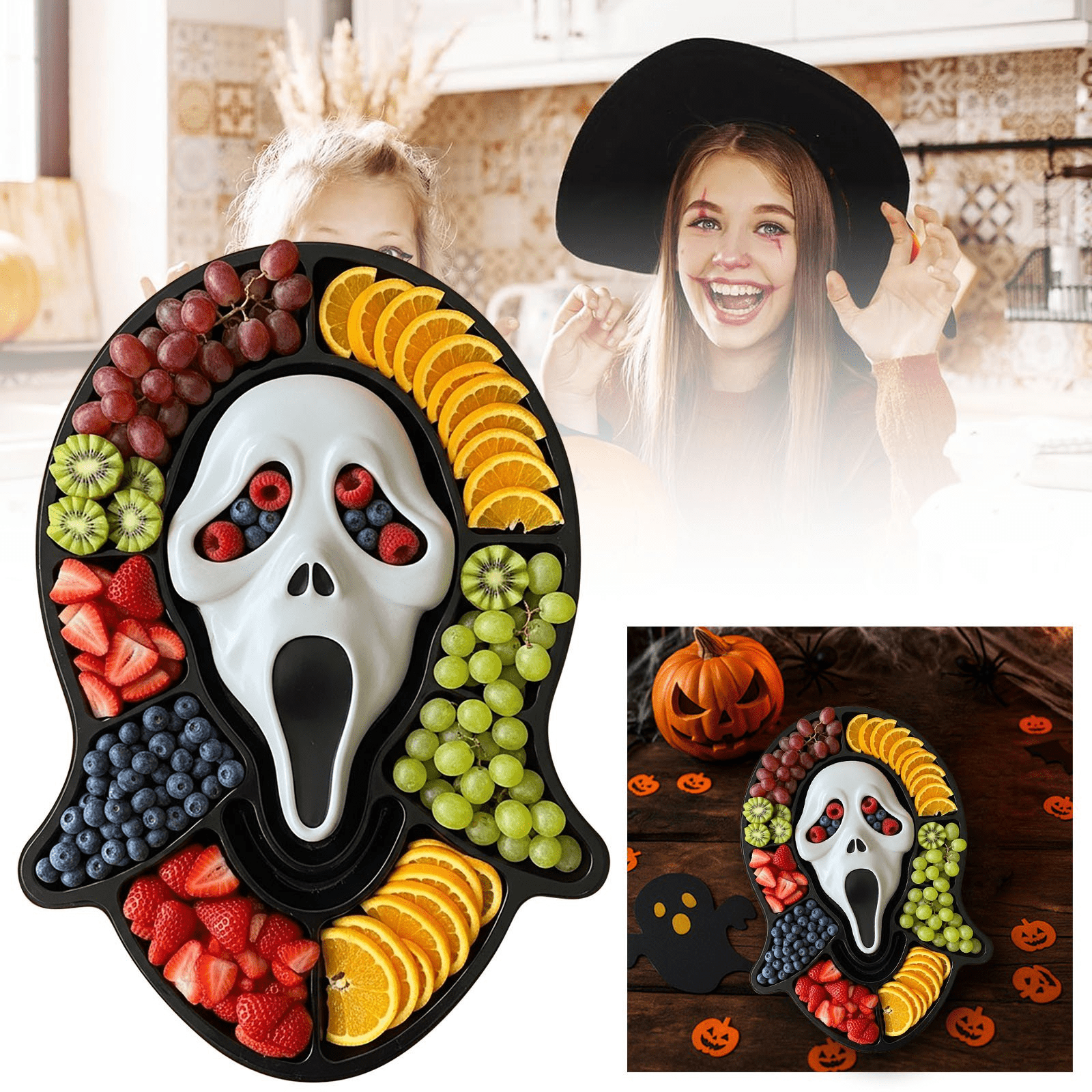 NOUGFVZP Scream Ghostface Halloween Charcuterie Board, Spooky Scream ...