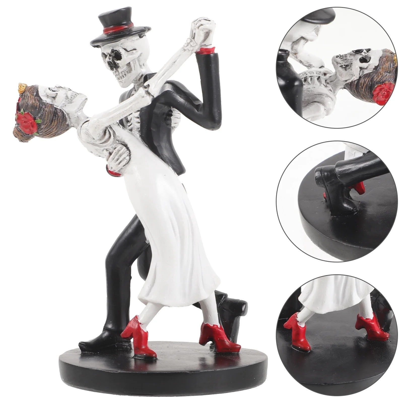 NOUGFVZP Skeleton Bride and Groom Figurine Wedding Cake Topper, Love ...