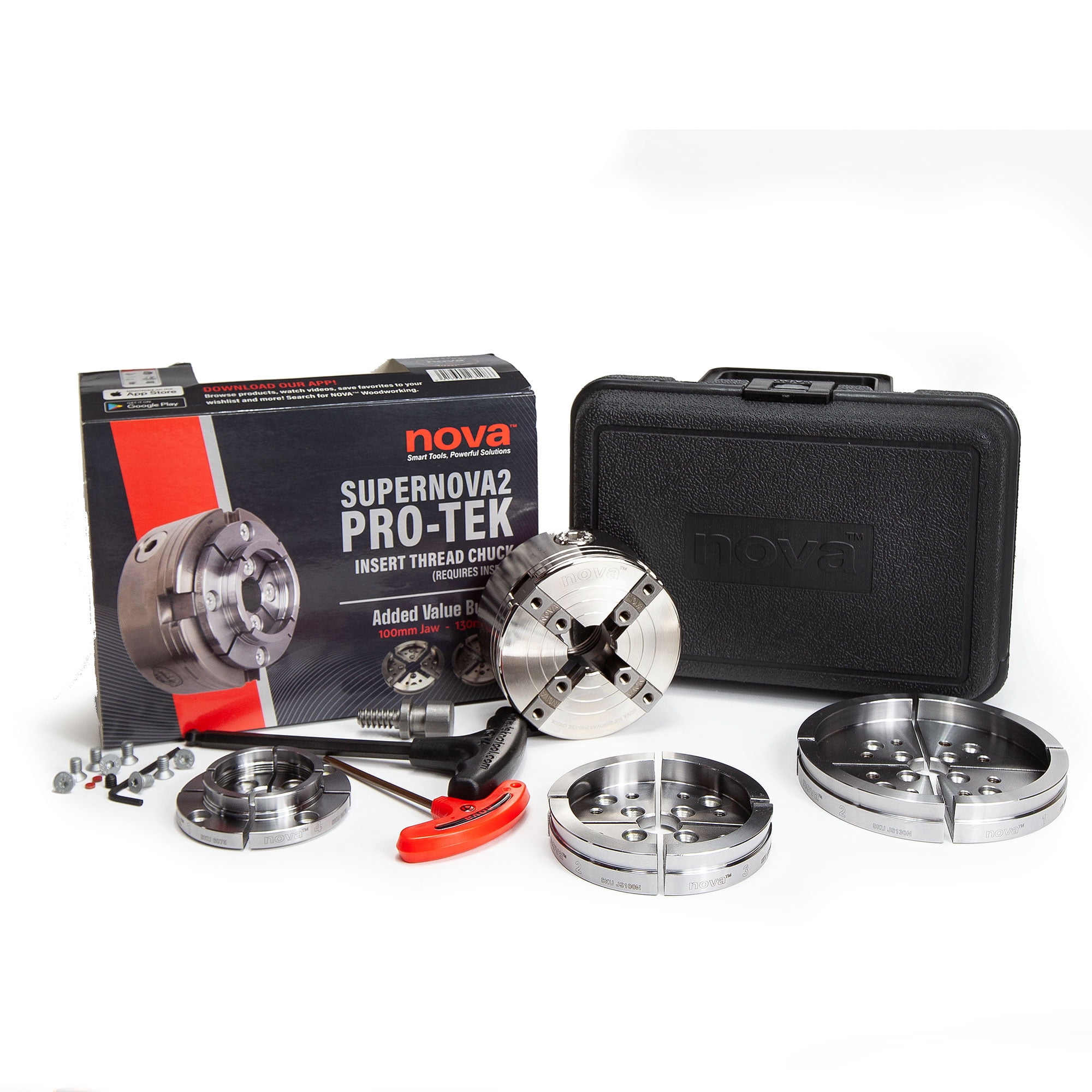 NOVA 23108 SUPERNOVA2 Insert Type Wood Turning Chuck Bundle Set w ...