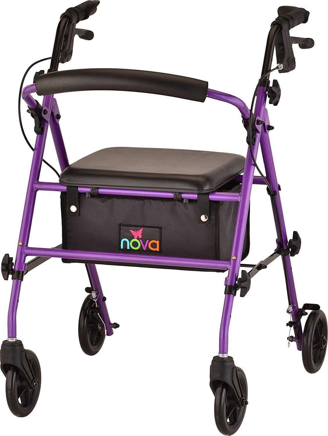 NOVA Journey Portable Steel Rollator Walker for Adults, Seniors, and ...