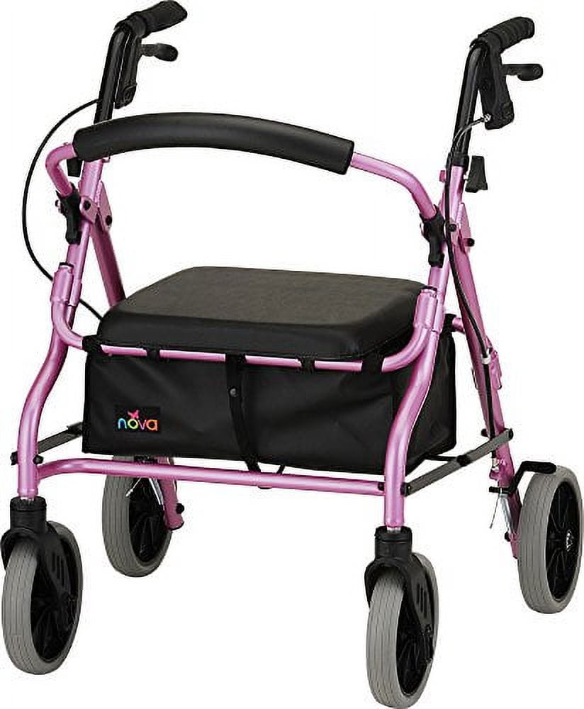 NOVA Medical Products 18" Zoom Rolling Walker, Pink - Walmart.com