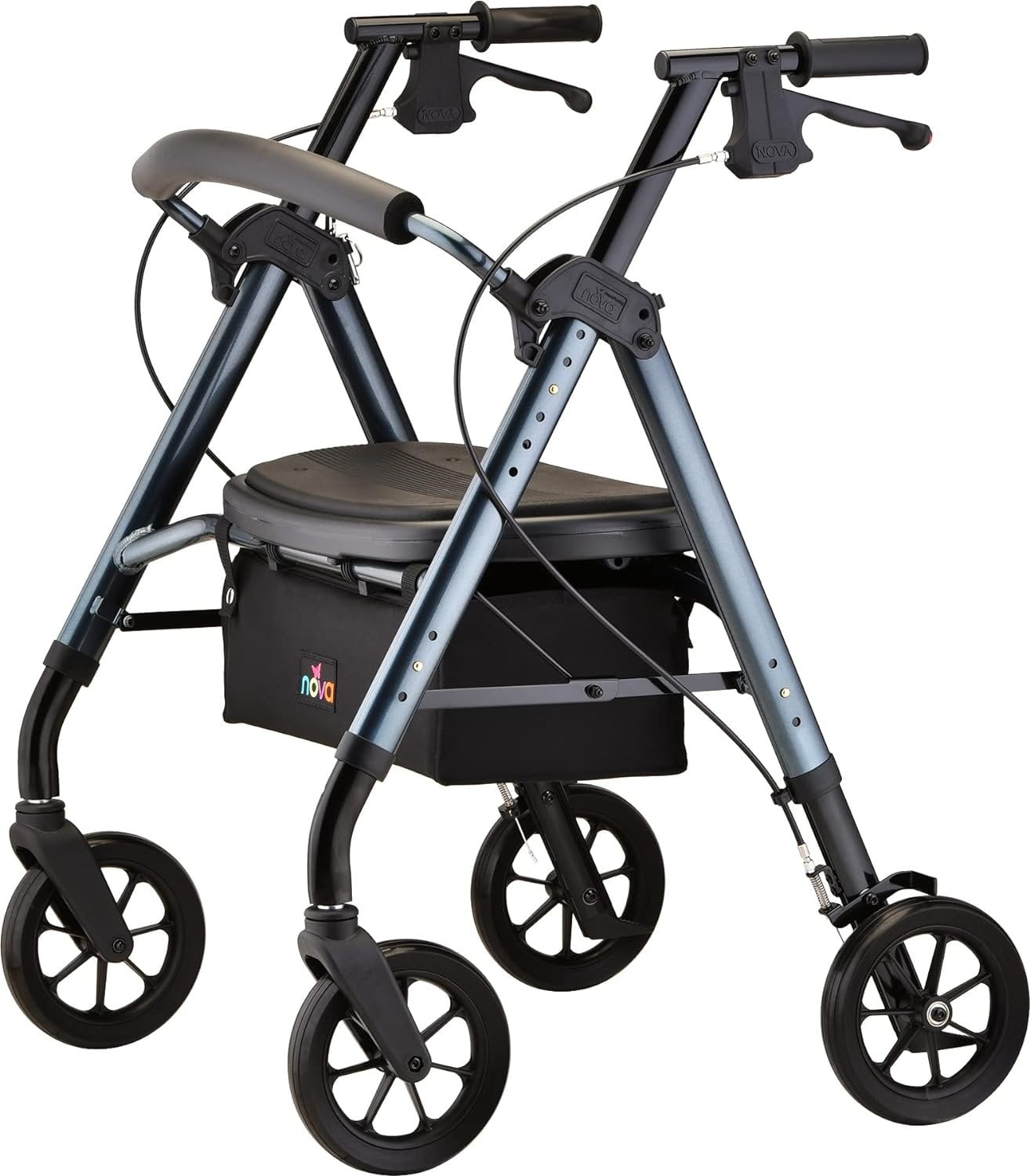 NOVA Medical Products Star 8 DX Heavy Duty Extra-Wide Rollator, 450 lb ...