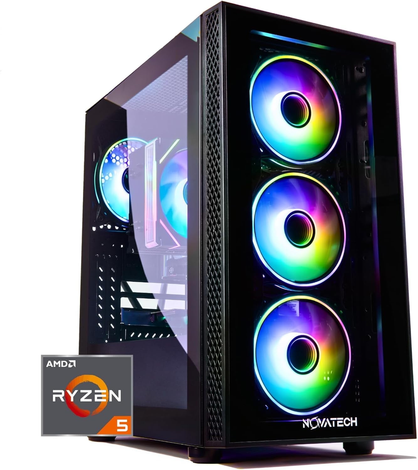 NOVATECH Phantom - Prebuilt Gaming PC Desktop Computer - AMD Ryzen 7 ...