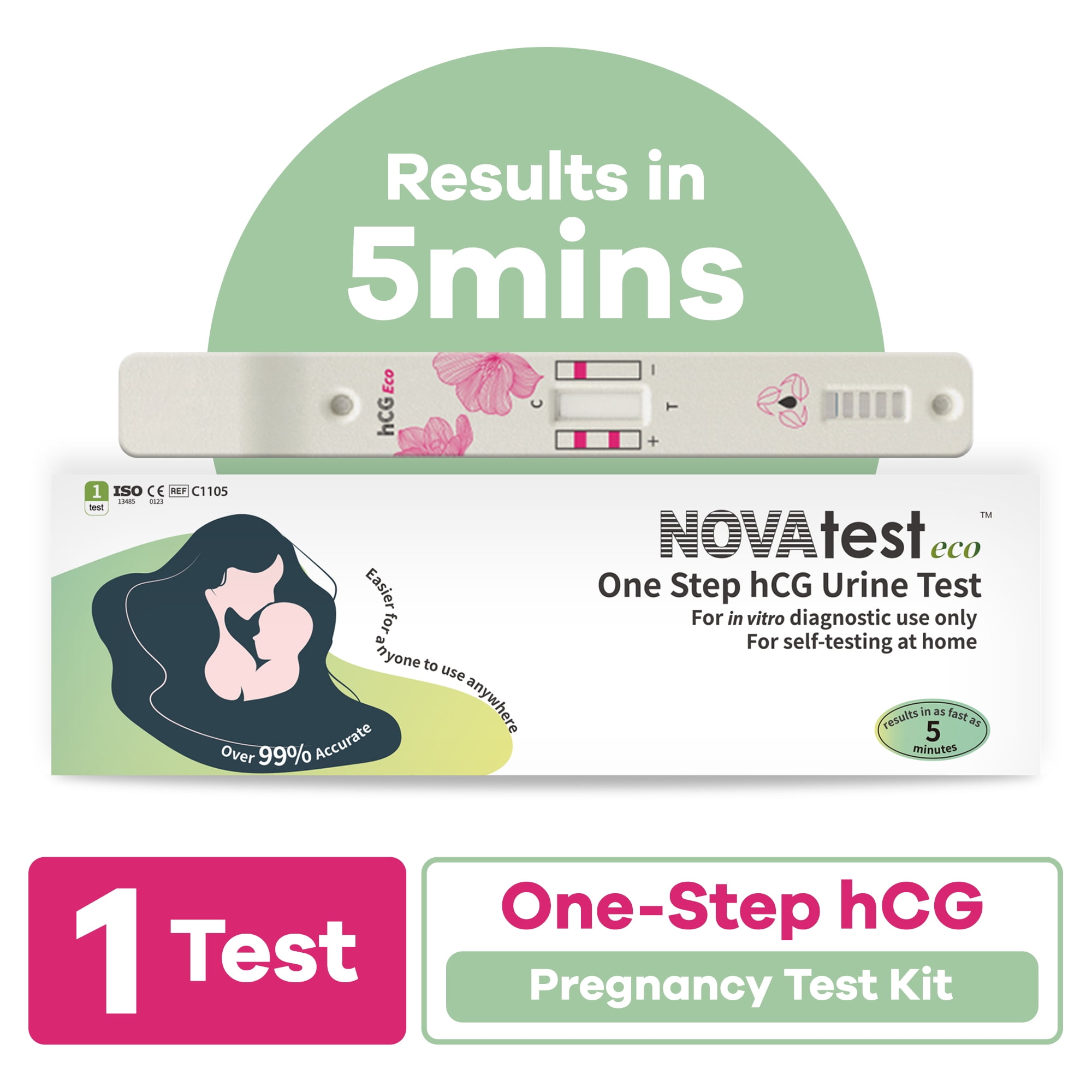 NOVATest Eco One-Step hCG Urine Pregnancy Test Kit with Instant ...