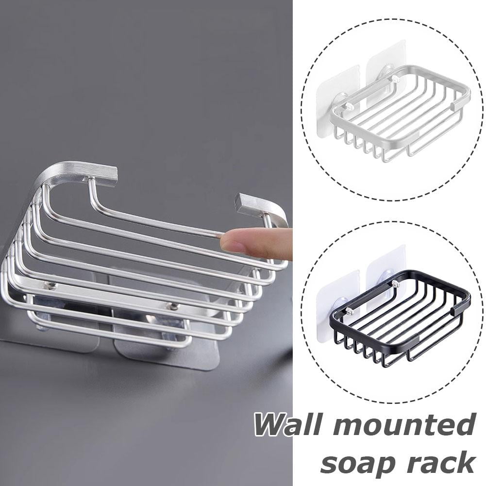 NOVELAR Compact Wall-Mounted Soap Rack, 2.95 in Deep, Sturdy and Easy ...
