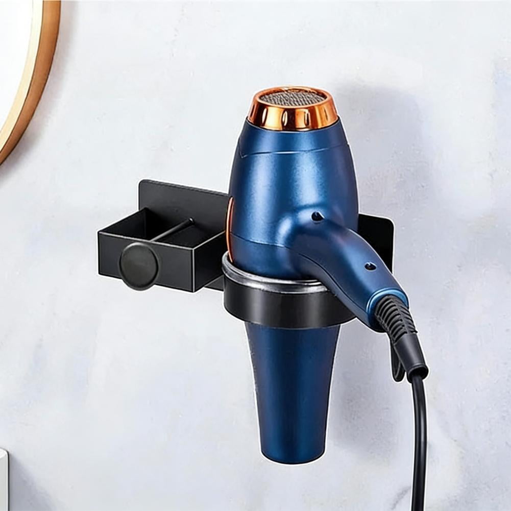 NOVELAR No-Drill Hair Dryer Rack, 8.27 in Rust-Proof Aluminum, Holds ...