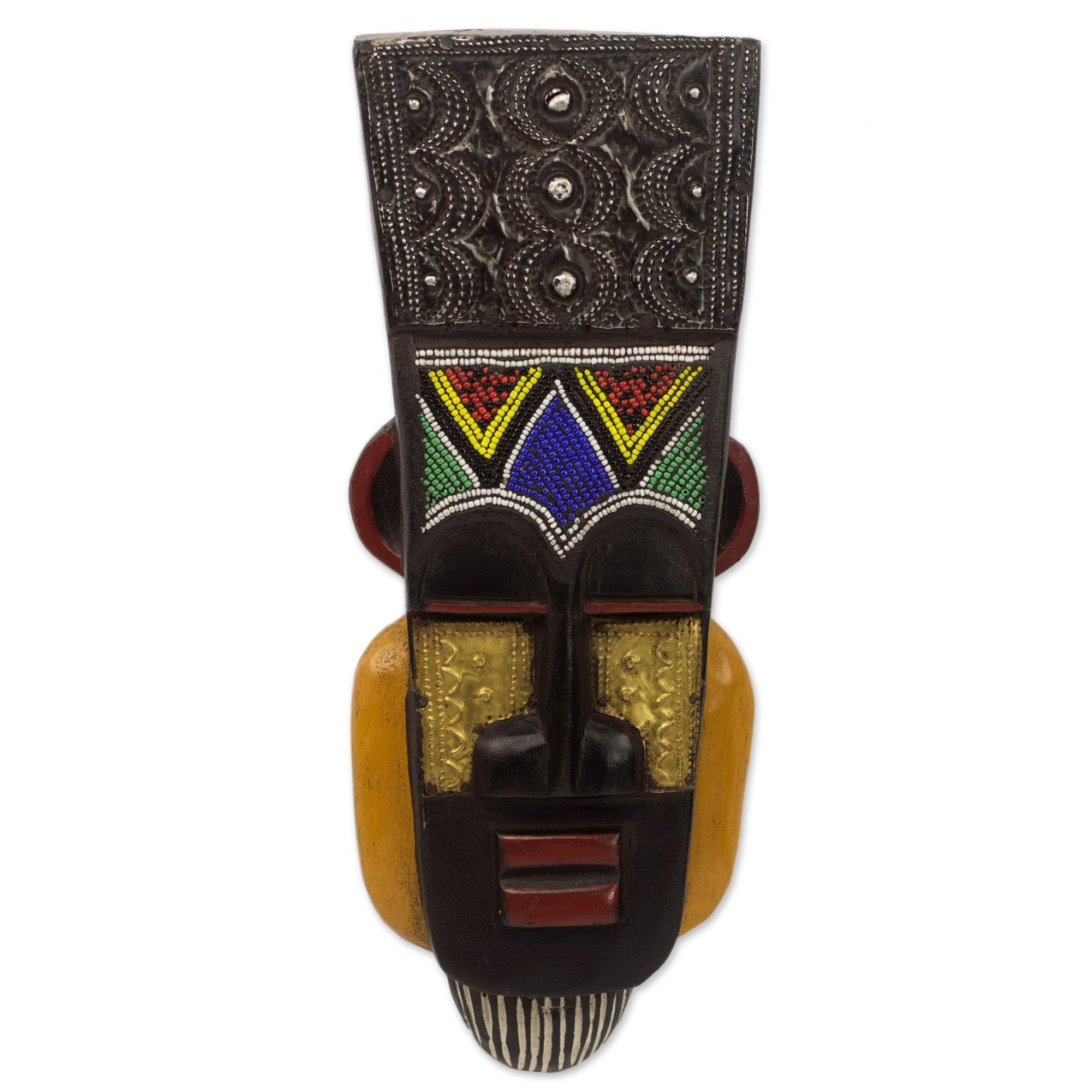 NOVICA African wood mask, 'Obi' - Walmart.com