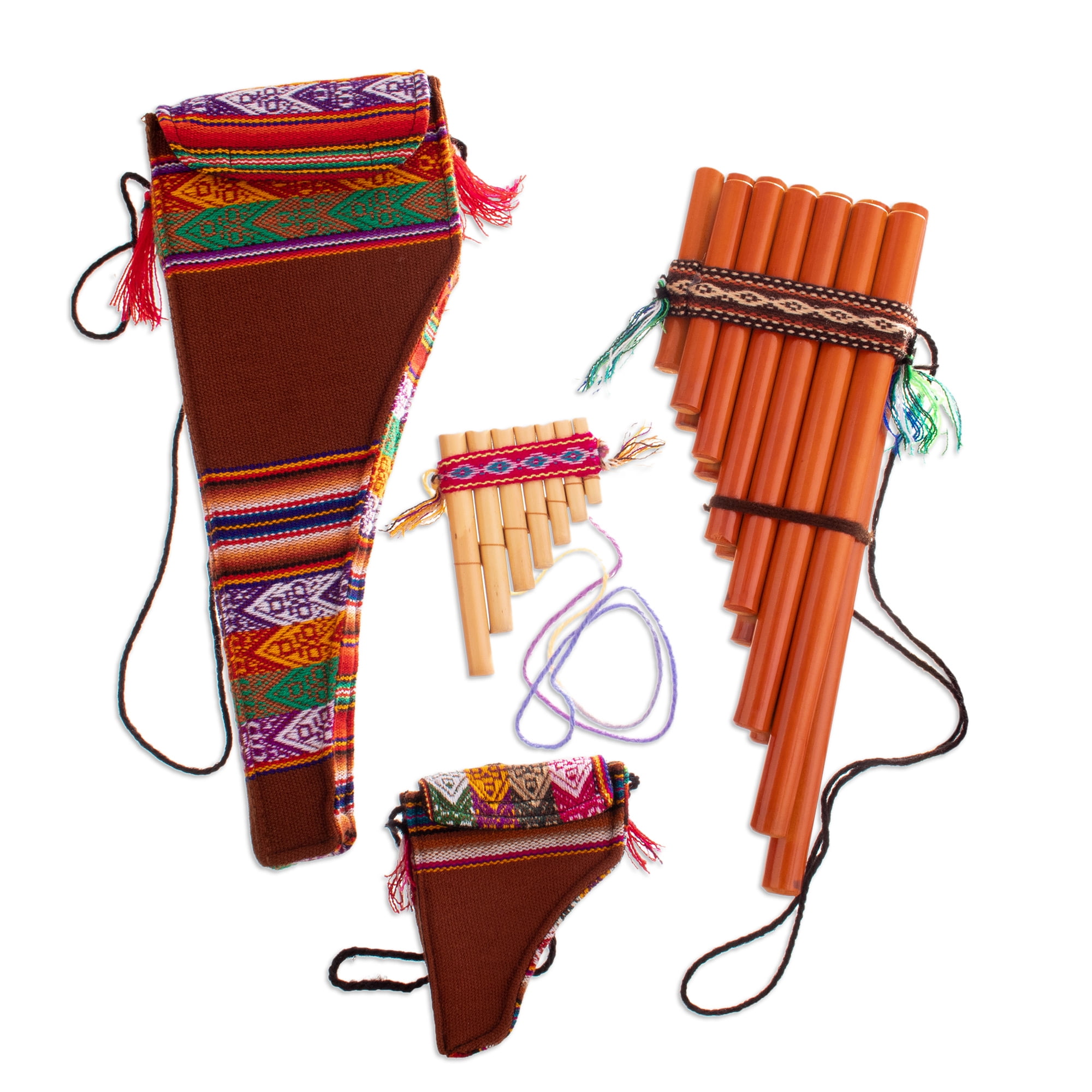 NOVICA Bamboo zampona panpipes, 'Inca Serenade' (pair) - Walmart.com