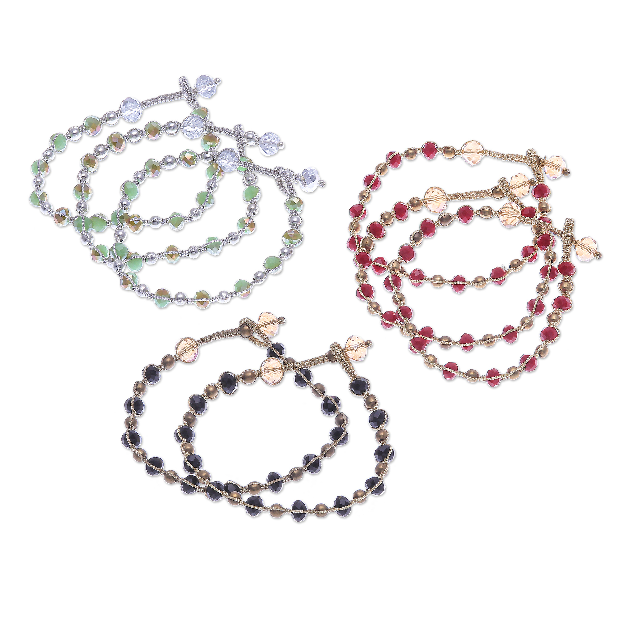 NOVICA Beaded bracelets, 'Warm Rain' (set of 8) - Walmart.com