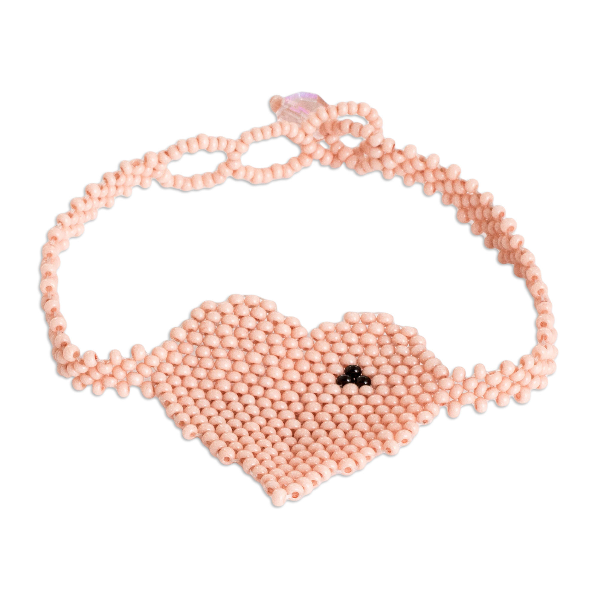 NOVICA Beaded pendant bracelet, 'Pink Love Inspiration' - Walmart.com