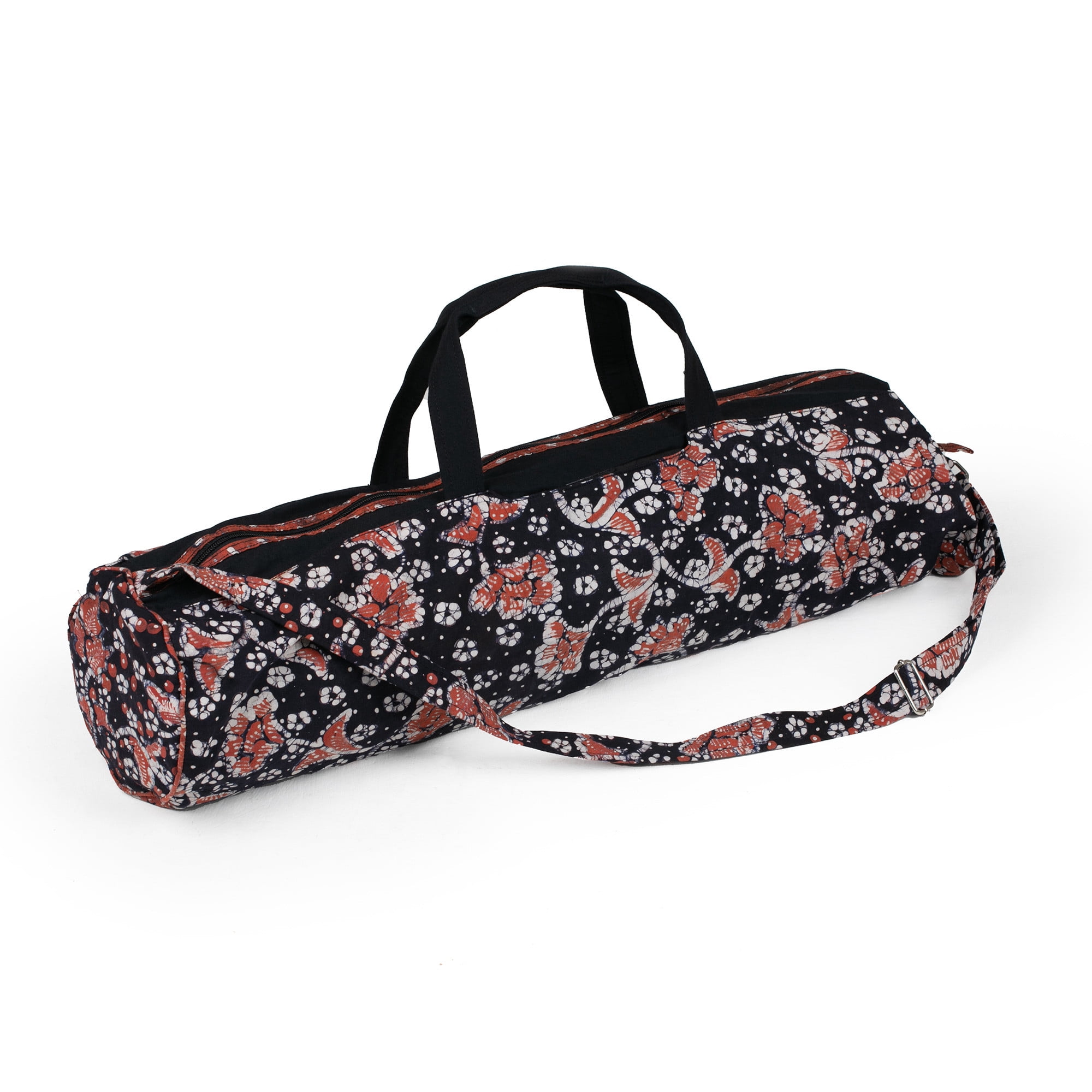 NOVICA Cotton batik yoga mat bag, 'Stars and Roses' - Walmart Business ...