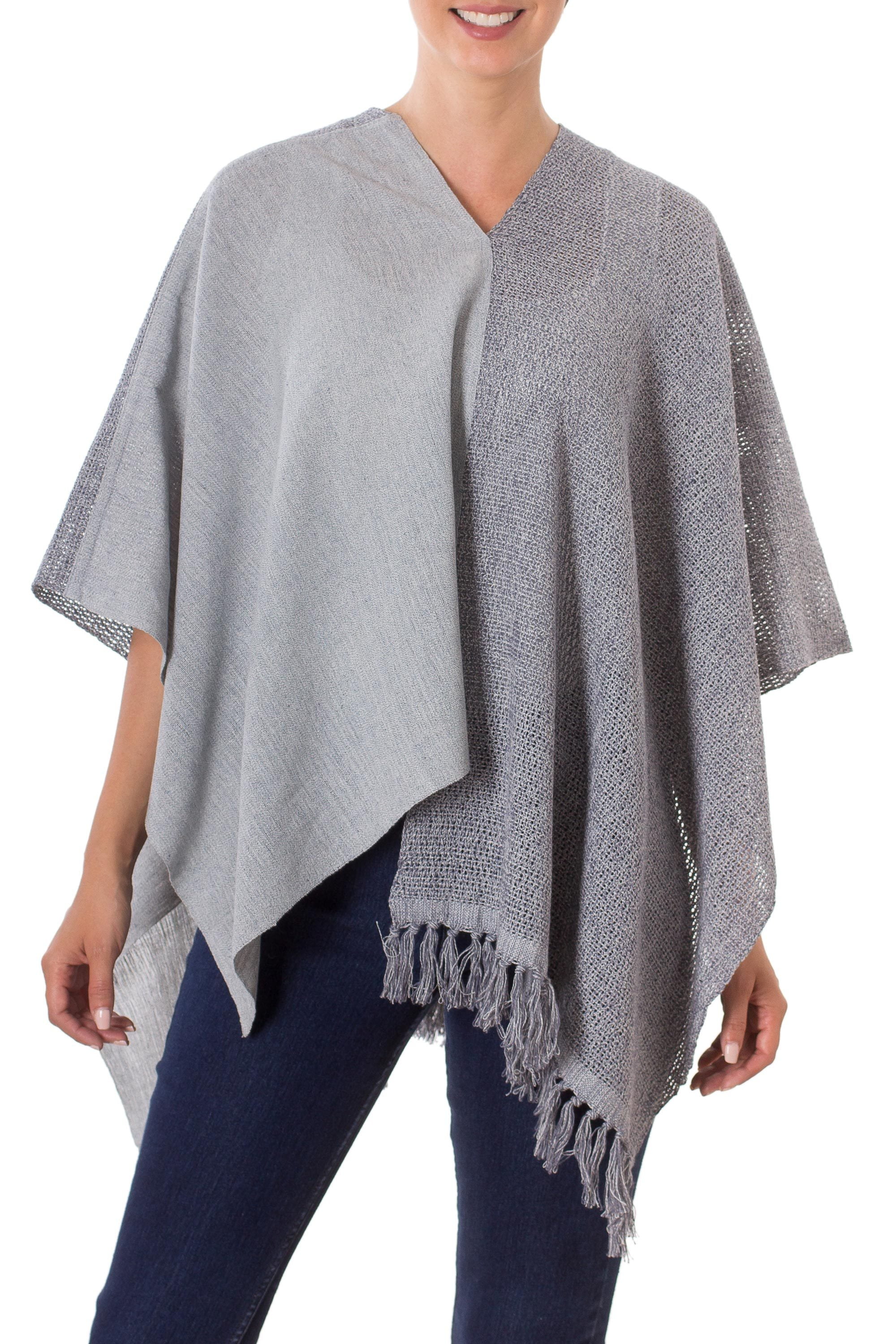 NOVICA Cotton poncho, 'Textures of Guatemala' - Walmart.com