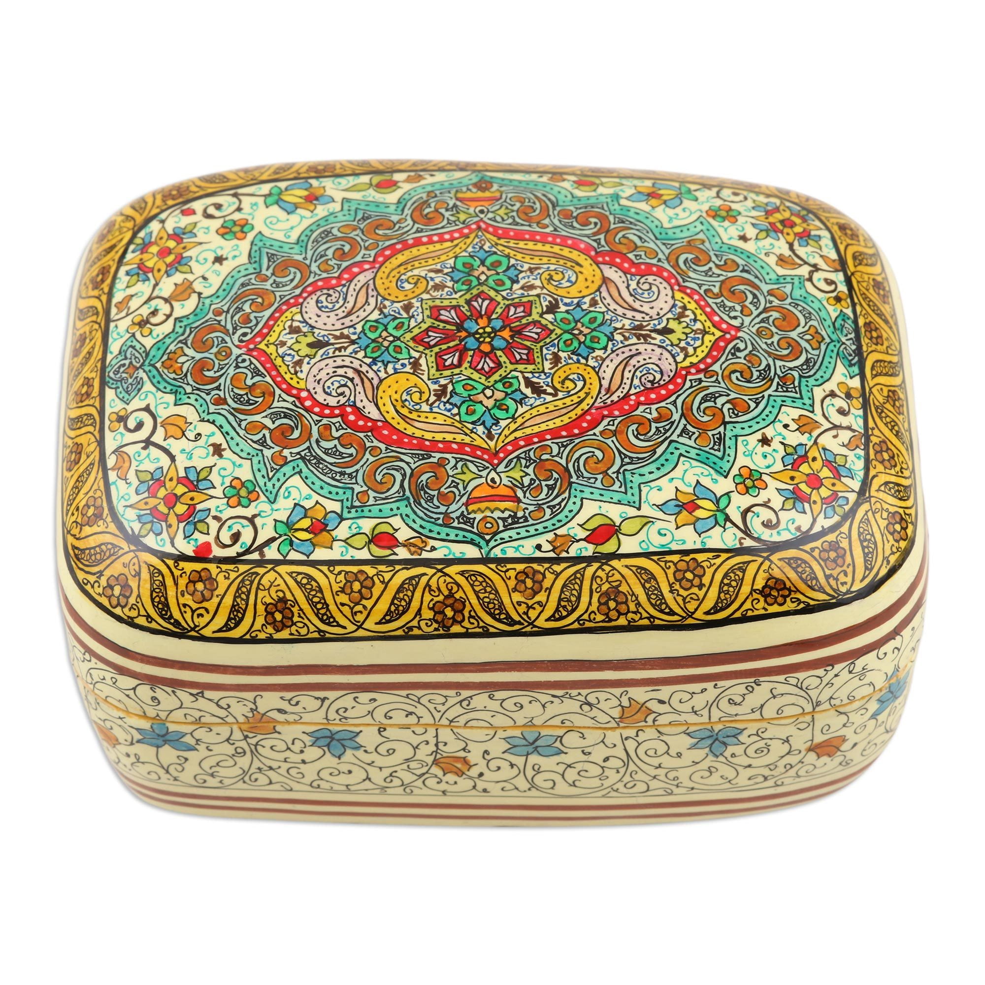 NOVICA Decorative papier mache box, 'Persian Delight' - Walmart.com