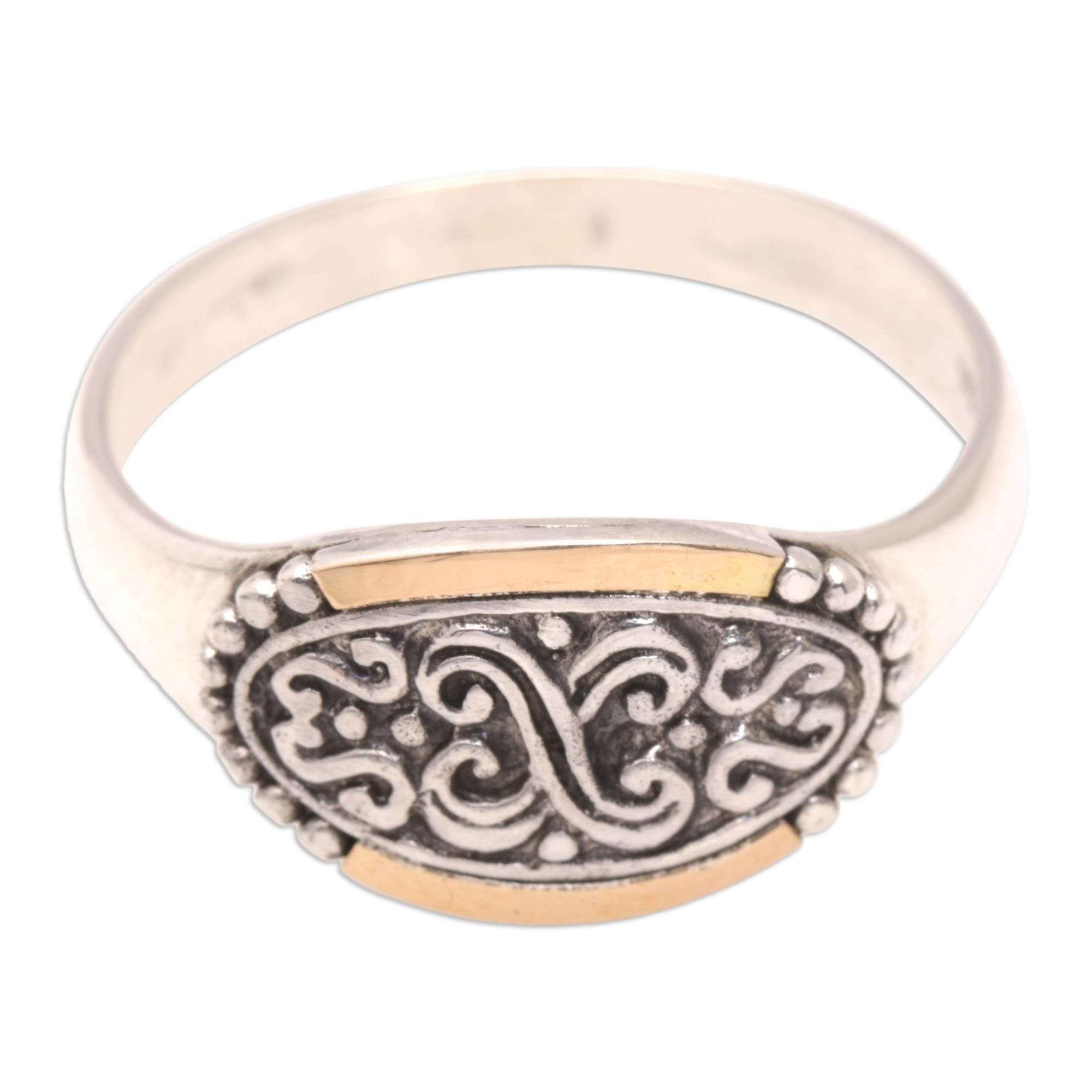 NOVICA Gold-accented cocktail ring, 'Noble Tradition' - Walmart.com