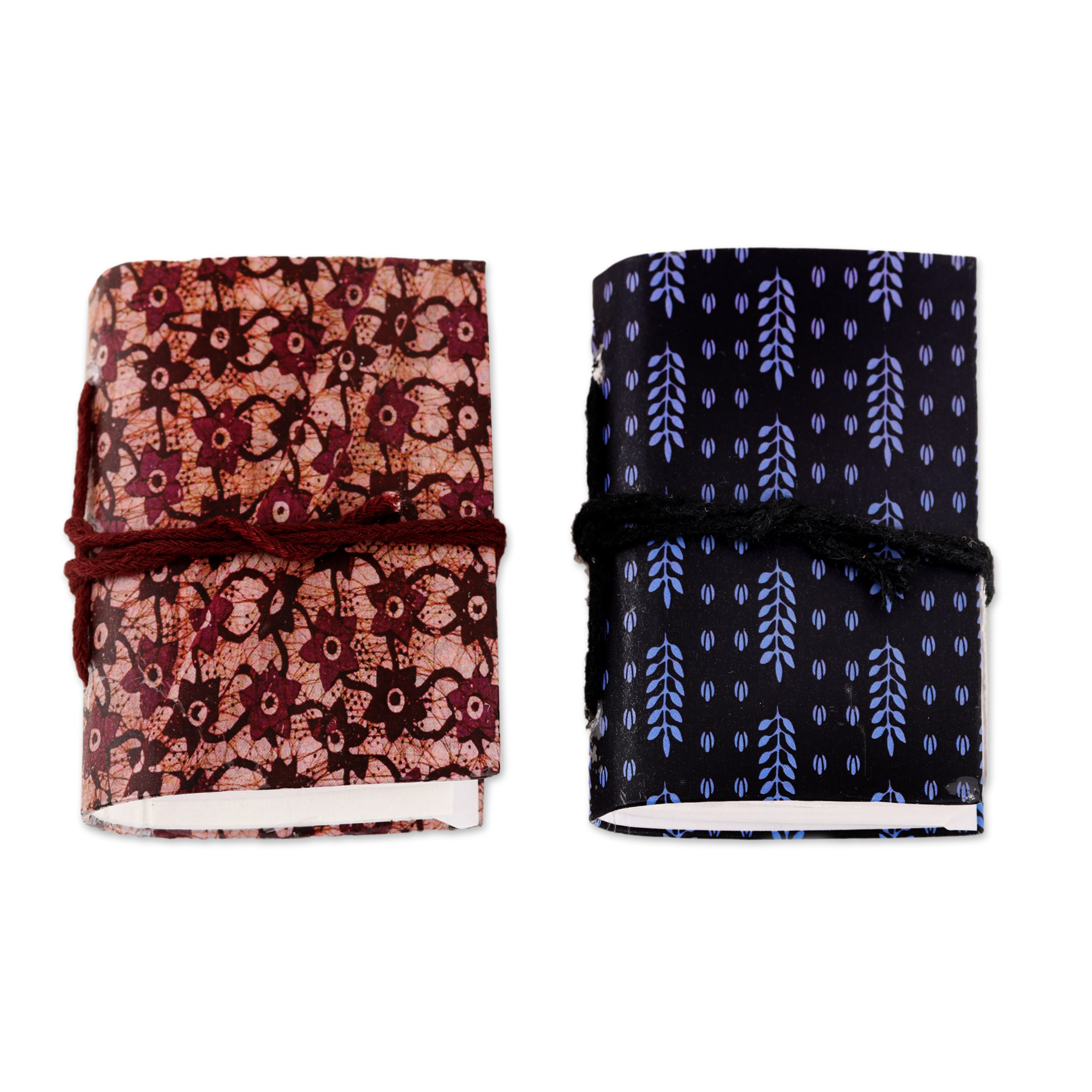 NOVICA Handmade paper mini journals, 'Nature's Delight' (set of 2 ...