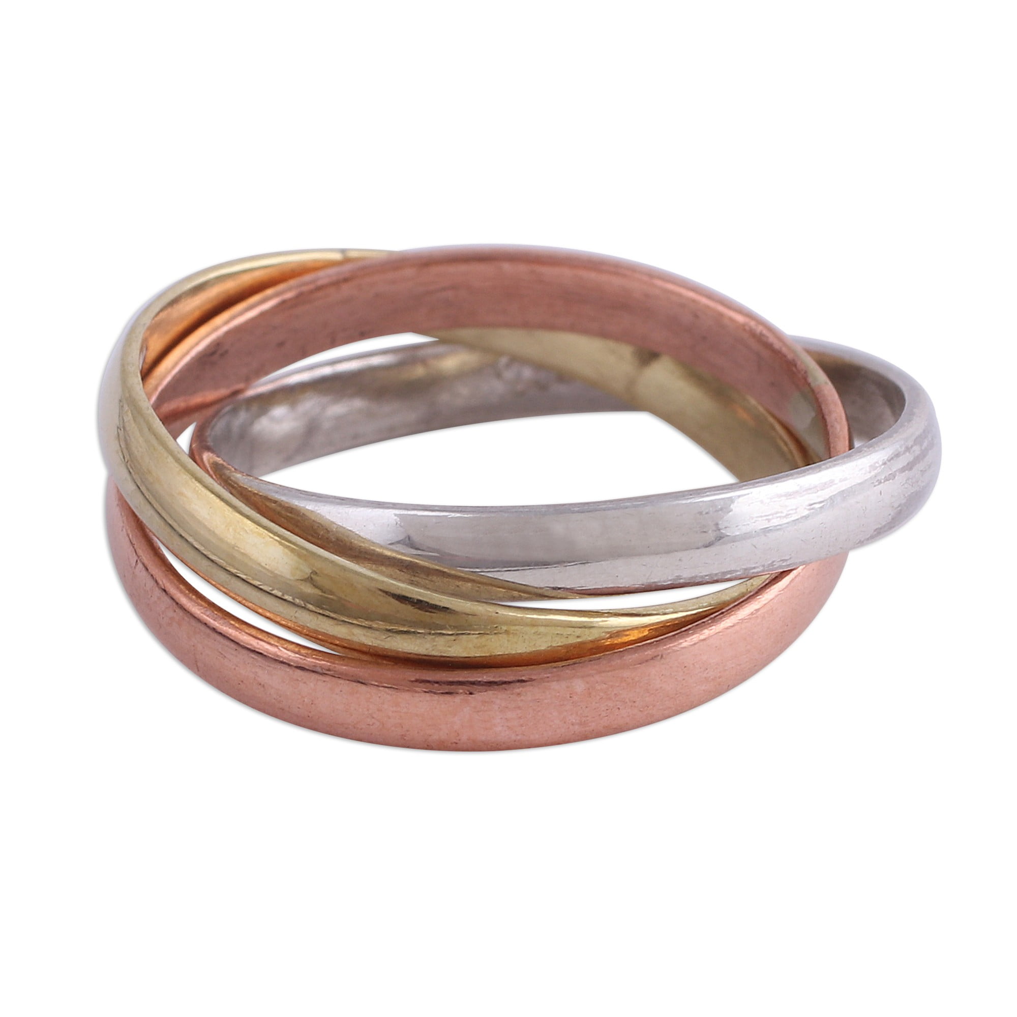 NOVICA Meditation spinner rings, 'Classic Trio' (set of 3) - Walmart.com