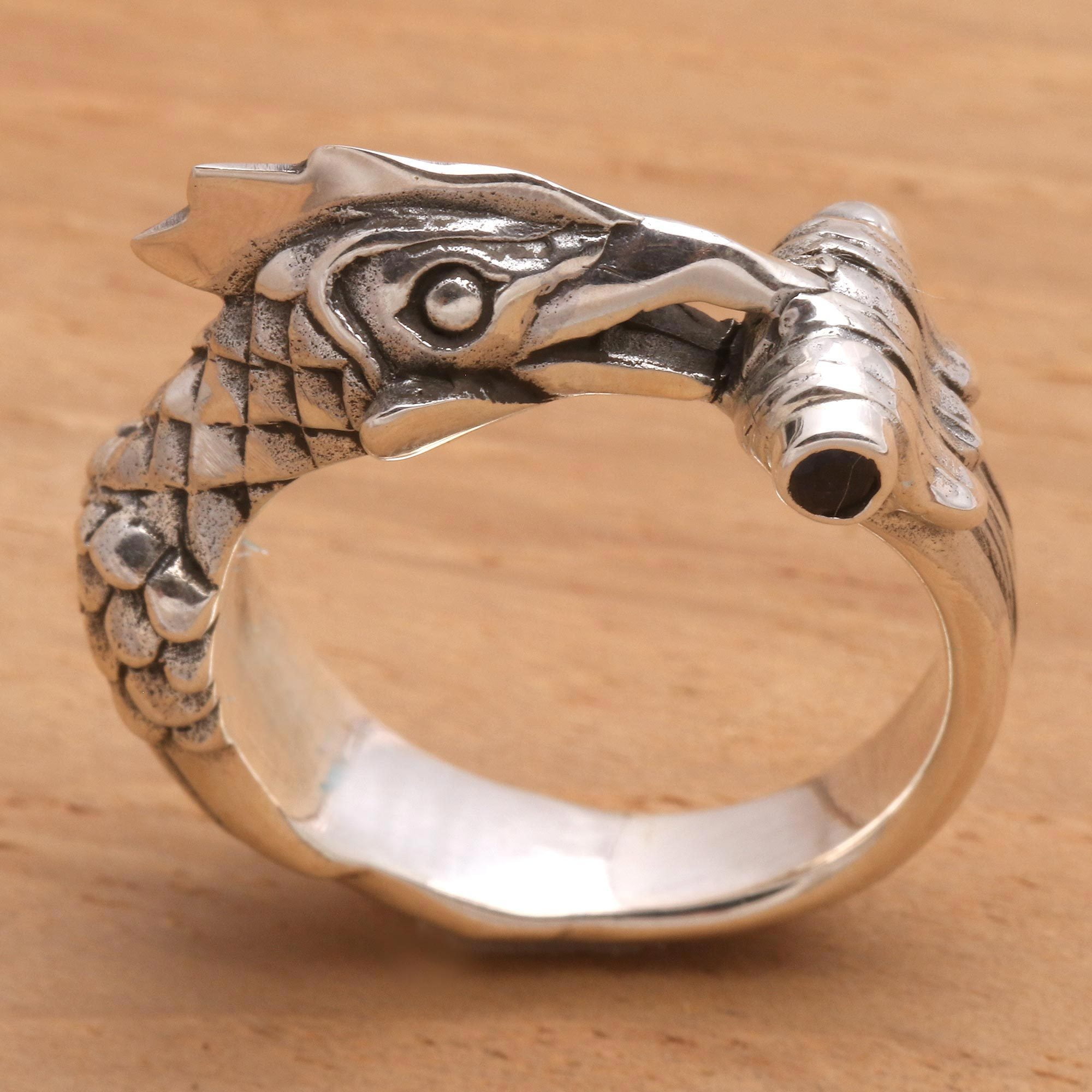 NOVICA Men's amethyst ring, 'Rooster' - Walmart.com