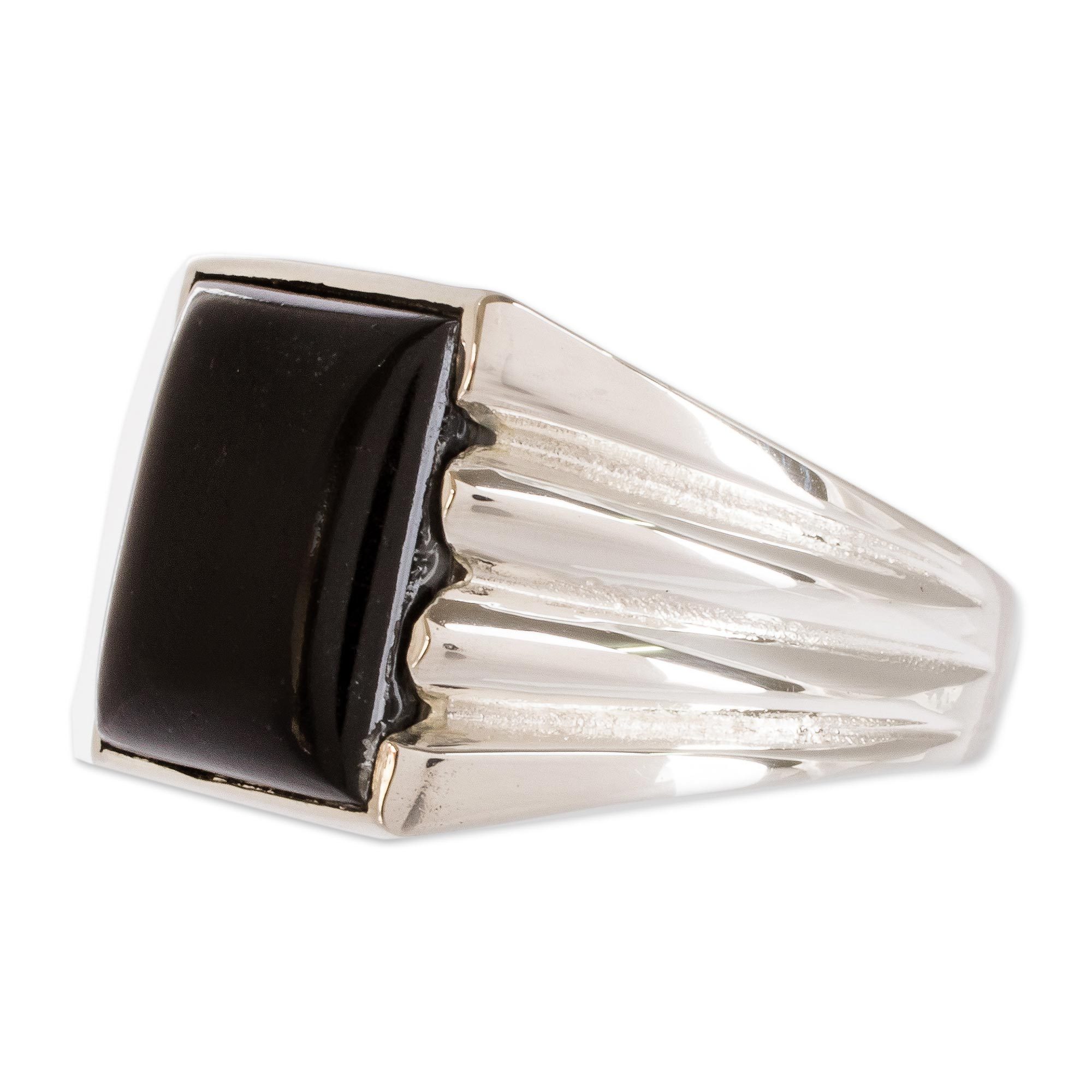 NOVICA Men's jade ring, 'Selfless in Black' - Walmart.com