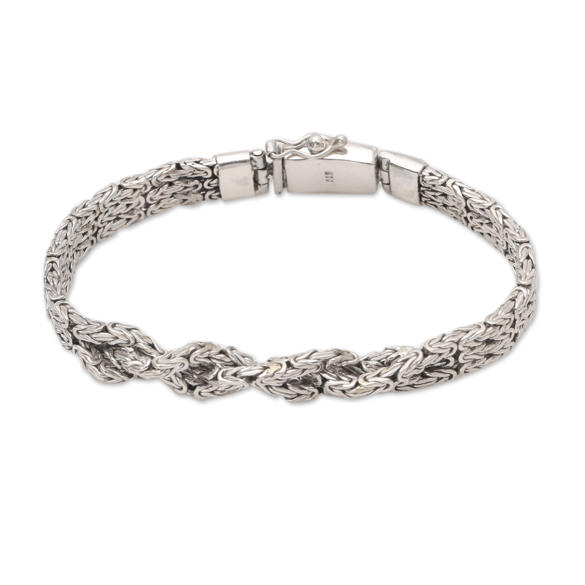 NOVICA Men's sterling silver chain bracelet, 'Endless Union' - Walmart.com