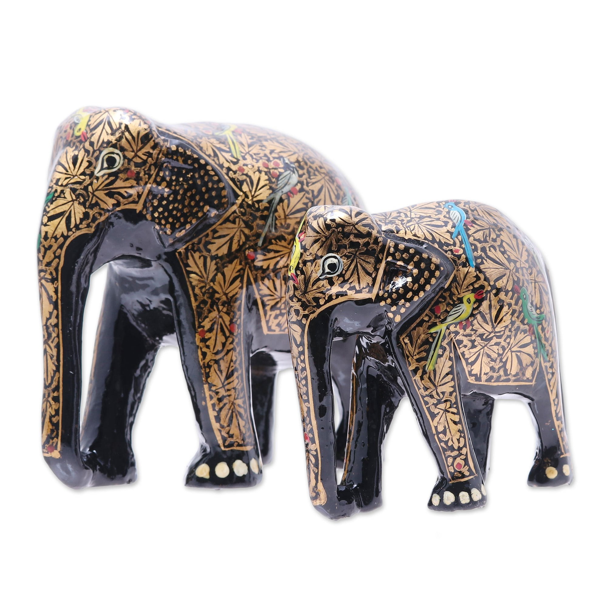 NOVICA Papier mache and wood sculptures, 'Song of the Valley' (pair ...