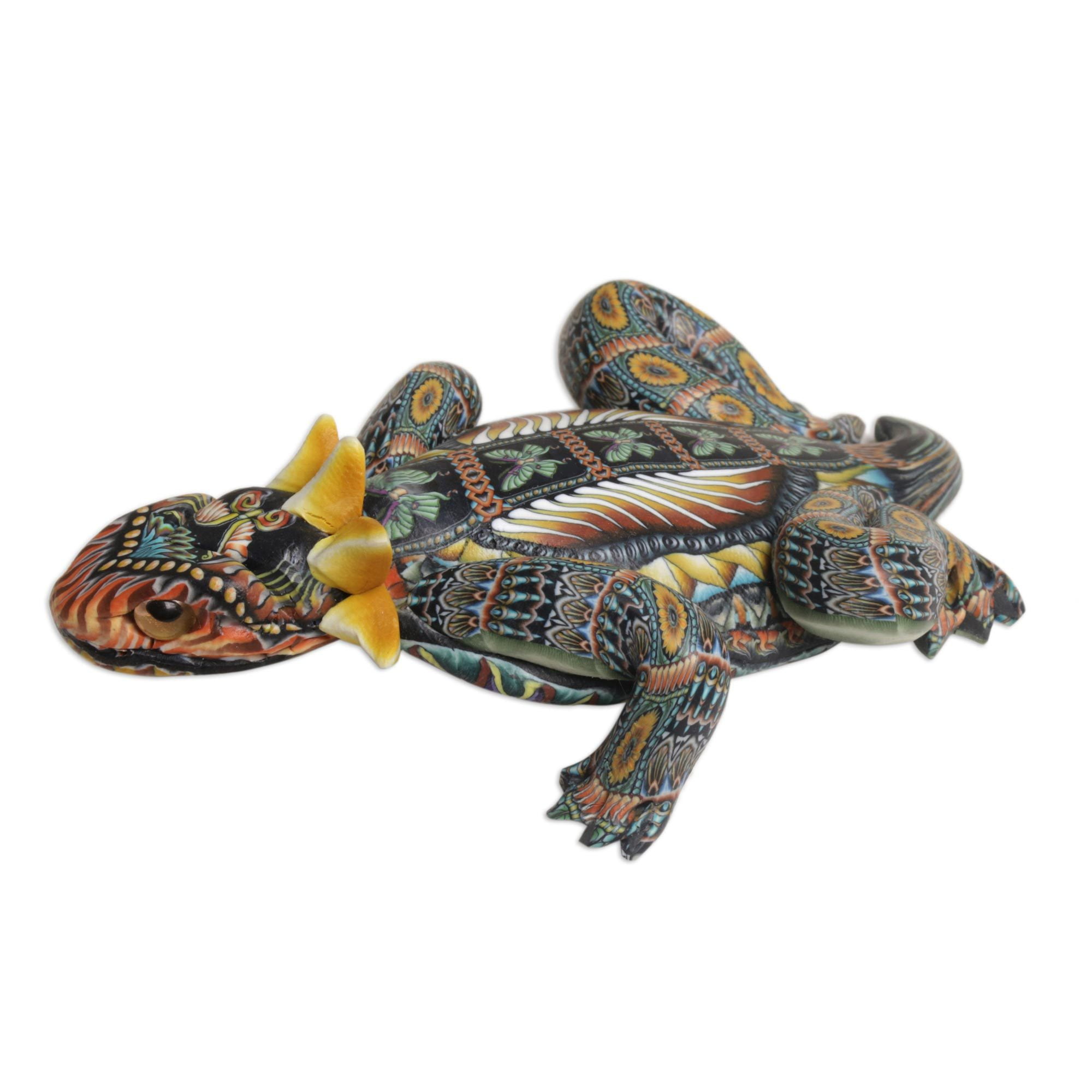 NOVICA Polymer clay sculpture, 'Horned Lizard' (small) - Walmart.com