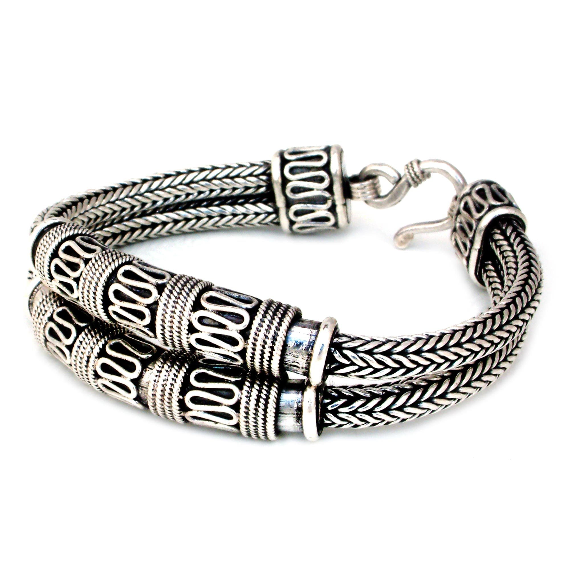 NOVICA Sterling silver braided bracelet, 'Distinction' - Walmart.com