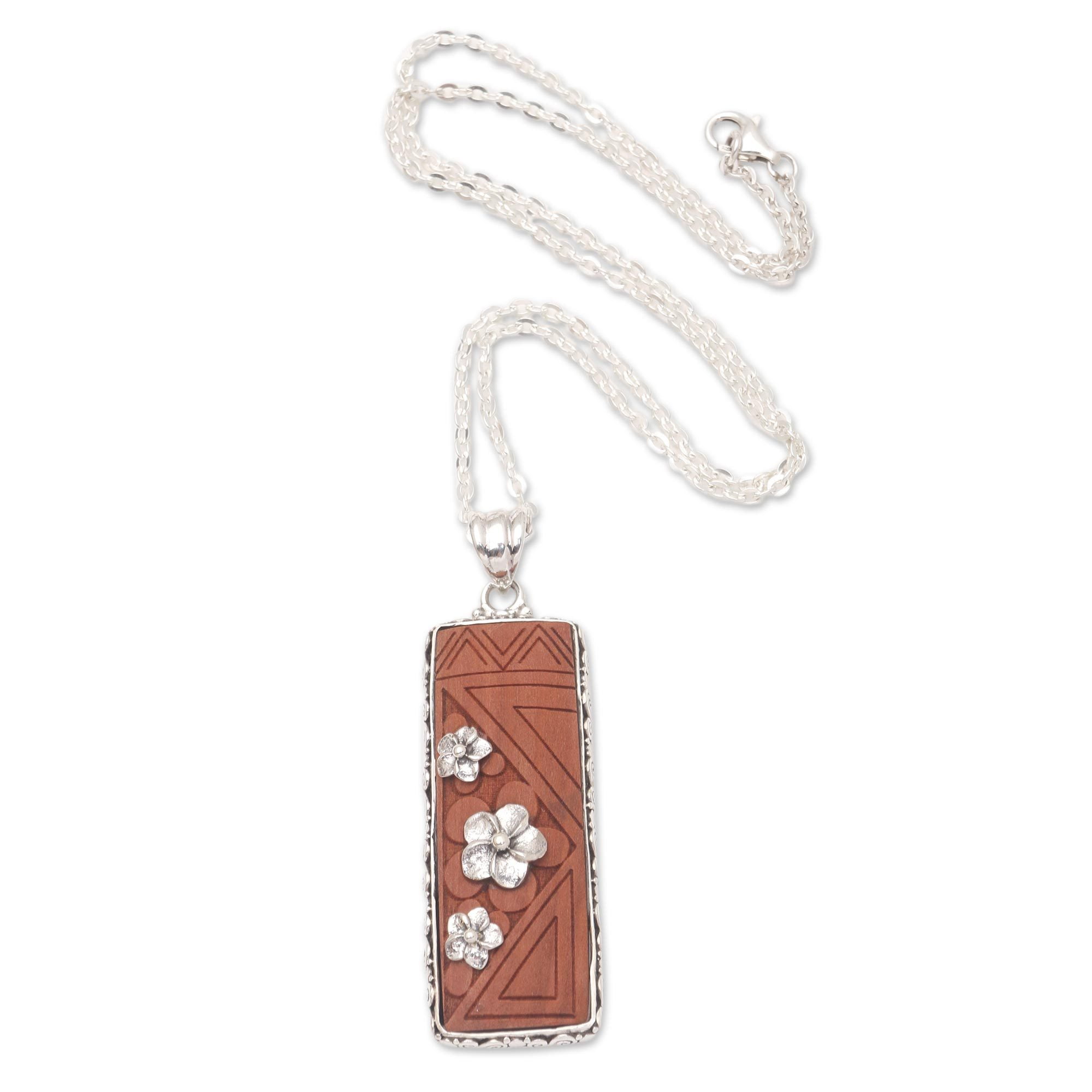 NOVICA Sterling silver pendant necklace, 'Scent of Snow' - Walmart.com