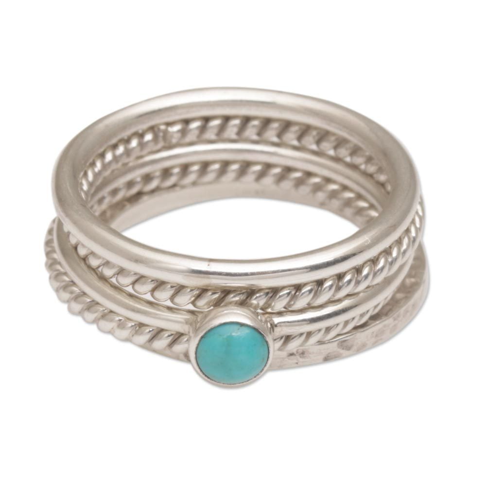 NOVICA Sterling silver stacking rings, 'Alignment' (set of 5) - Walmart.com