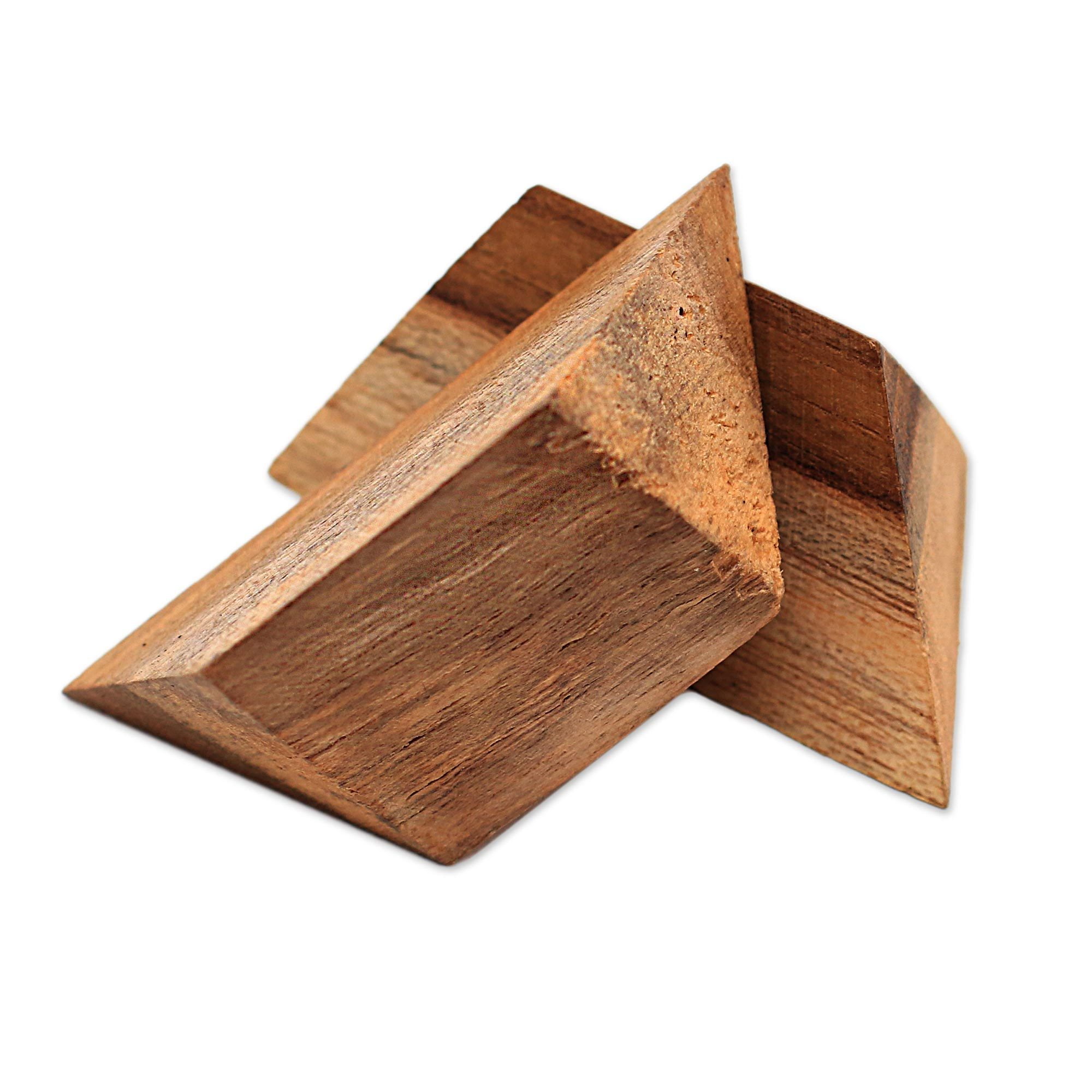 NOVICA Teak wood puzzle, 'Enchanting Pyramid' - Walmart.com
