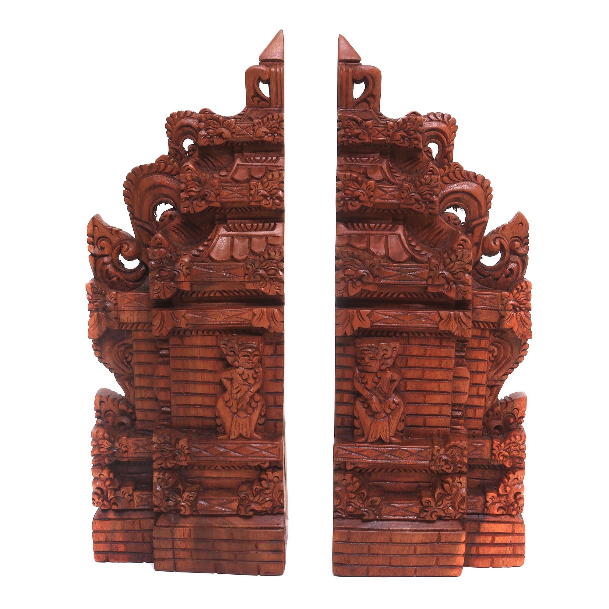 NOVICA Wood bookends, 'Gapura Gaze' - Walmart.com