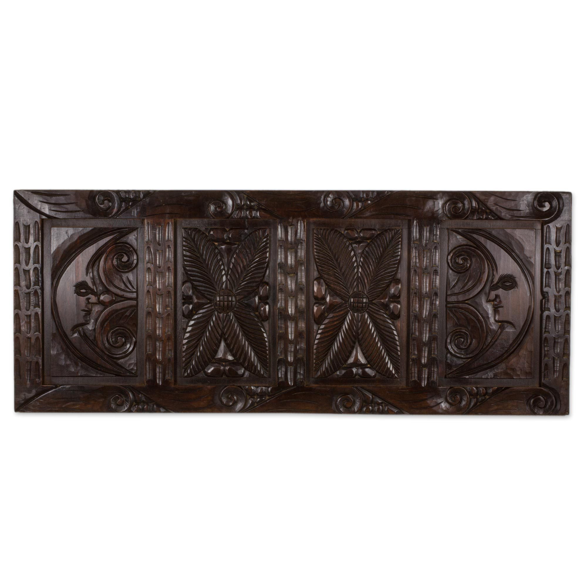 NOVICA Wood relief panel, 'Flora in Moonlight' - Walmart.com