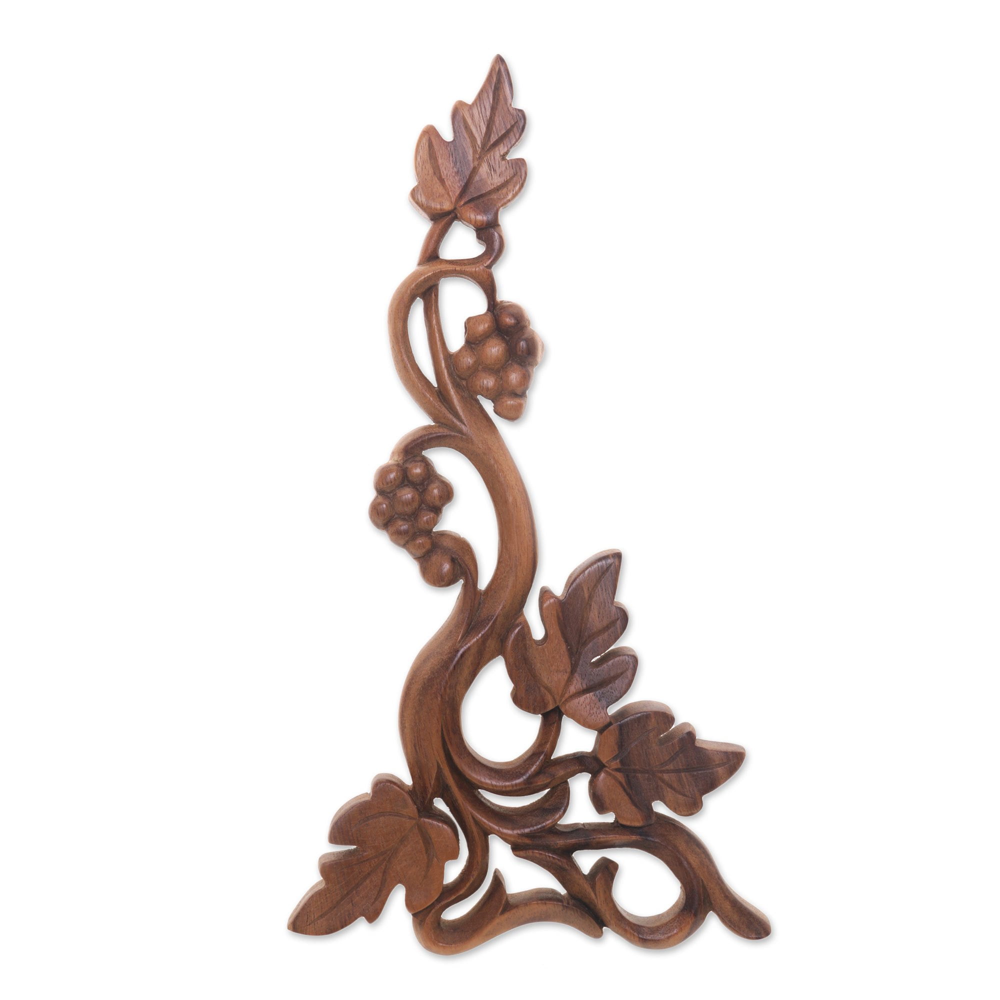 NOVICA Wood relief panel, 'Grape Vine' - Walmart.com