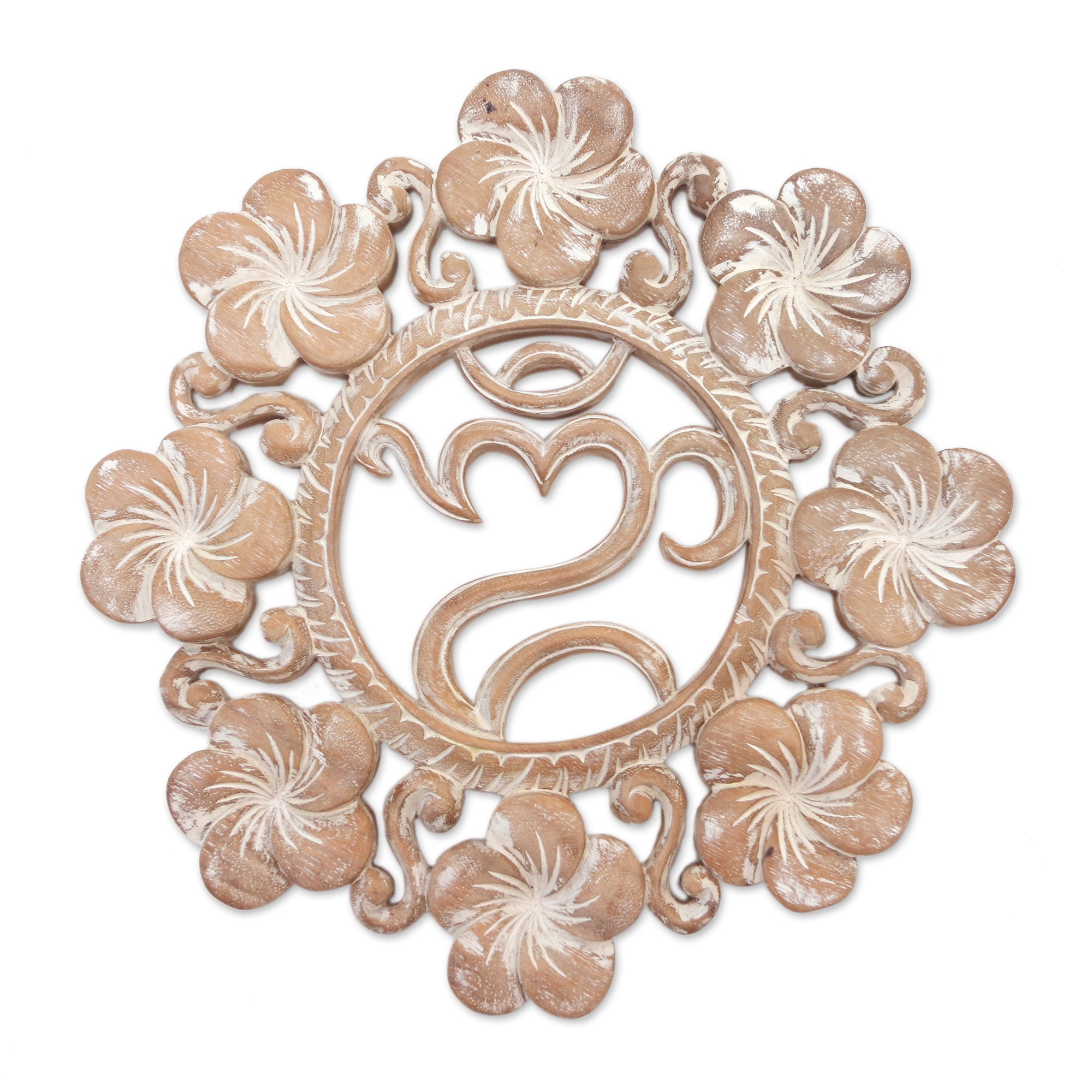 NOVICA Wood relief panel, 'Jepun Om' - Walmart.com