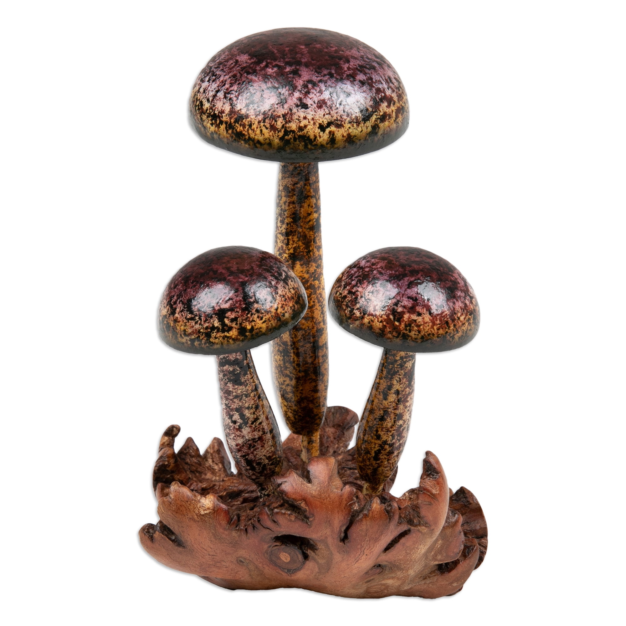 NOVICA Wood sculpture, 'Magical Agaricus' - Walmart.com
