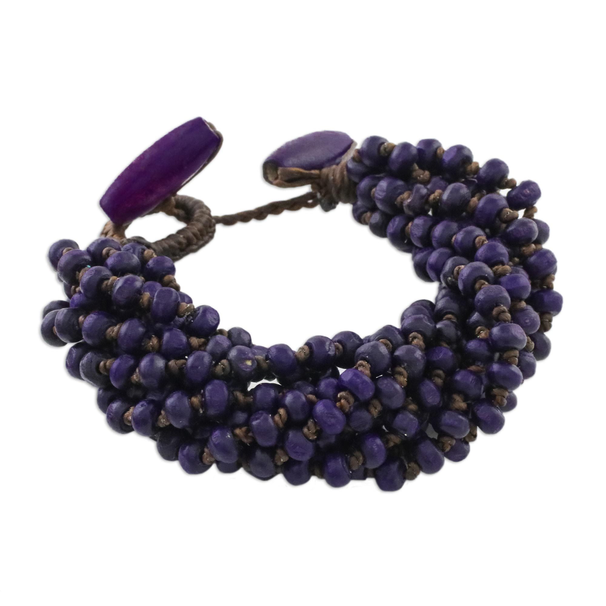 NOVICA Wood torsade bracelet, 'Nan Belle' - Walmart.com