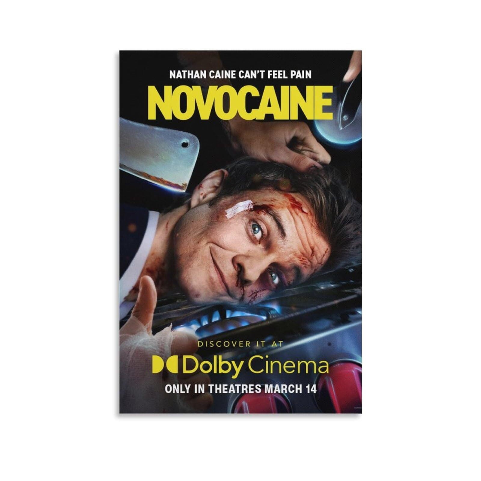 NOVOCAINE Limited Edition Canvas Wall Art Retro Movie Poster P-5 ...