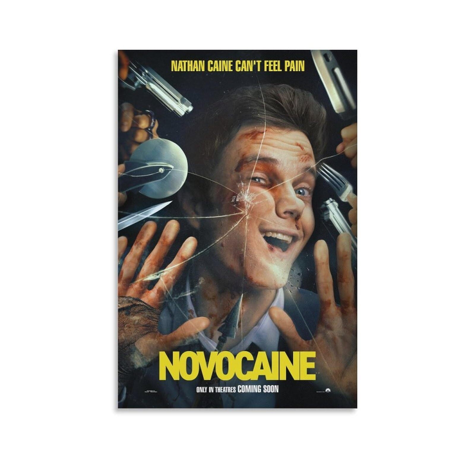 NOVOCAINE Limited Edition Canvas Wall Art Retro Movie Poster P-6 ...