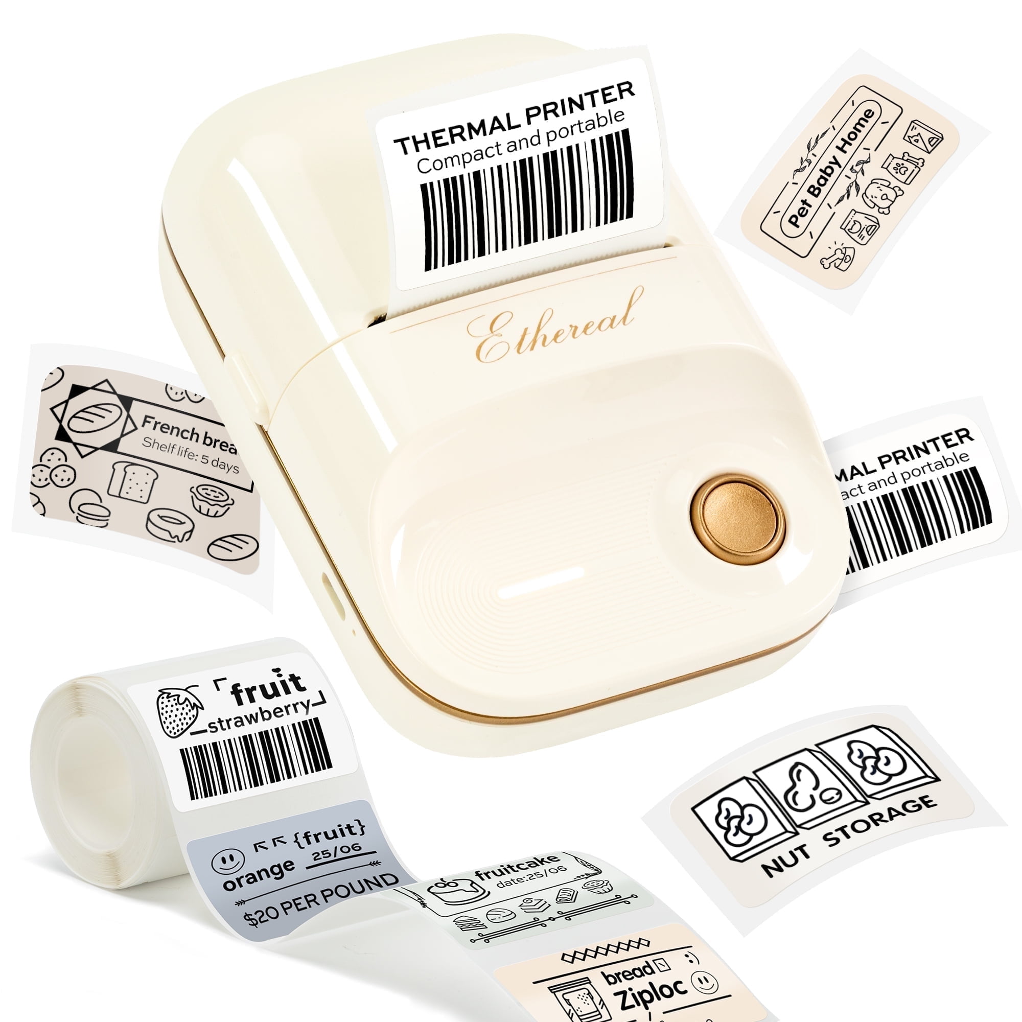 Label Maker Machine, 2 inches Portable Bluetooth Retro Label Printer ...