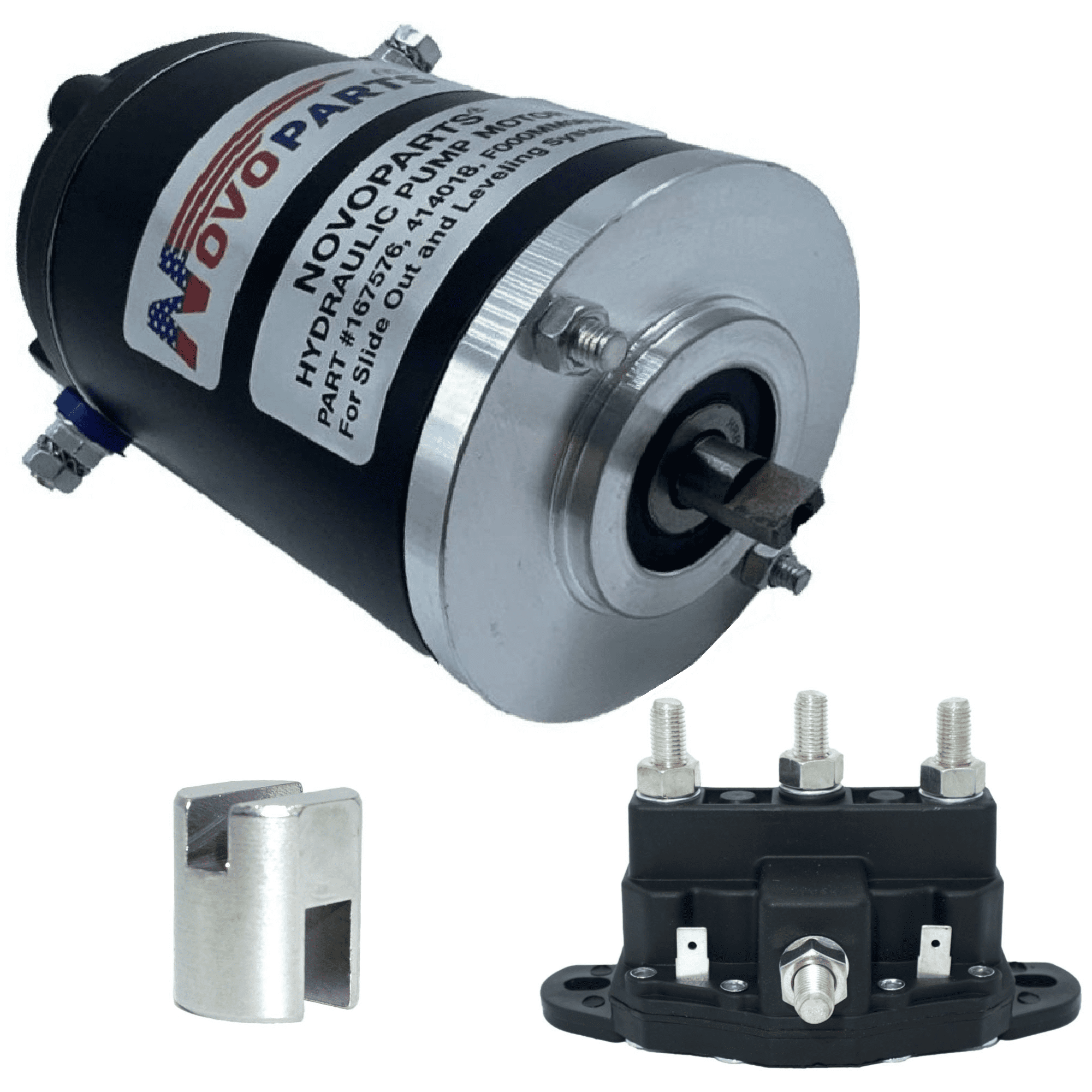 NOVOPARTS LEVELING SYSTEM HYDRAULIC PUMP KIT - Motor 167576 Compatible ...
