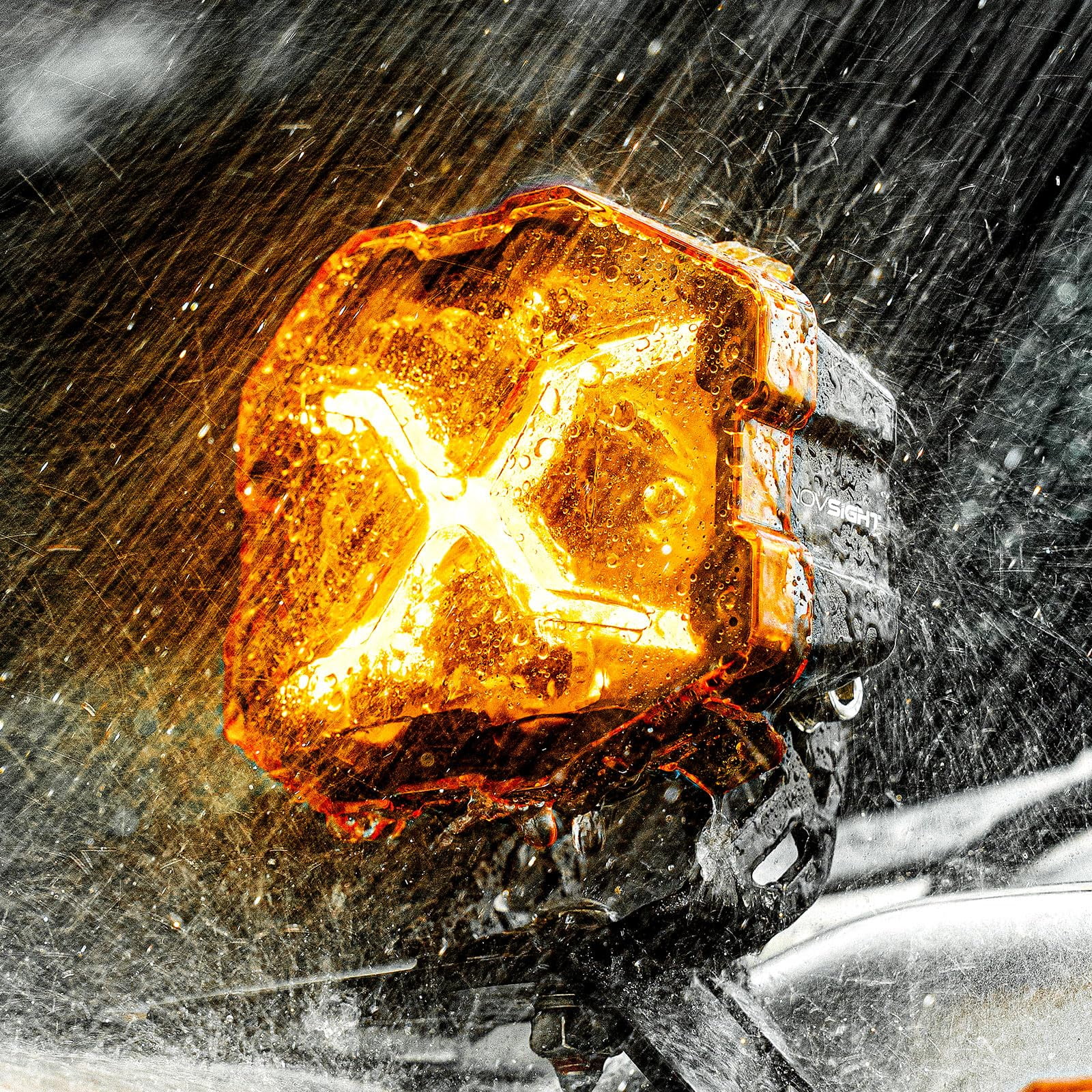 NOVSIGHT 4 Inch LED IFF17 Pods - X Series Light with Yellow DRL, Super ...