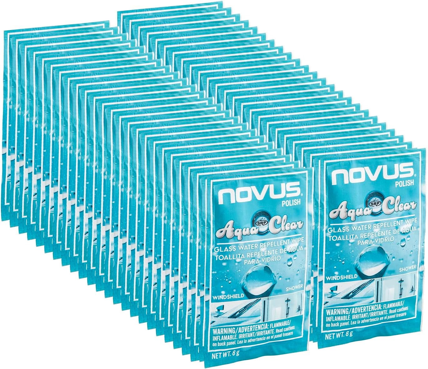 NOVUS 7610 | AquaClear | Glass Water Repellent Wipe | 50 Pack - Walmart.com