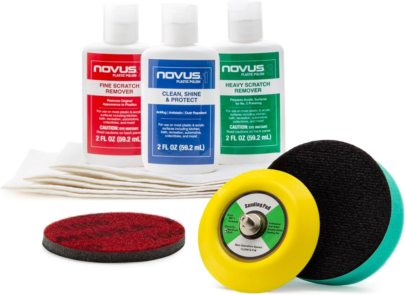 NOVUS Clear in Five Headlight Restoration Kit, Restoration for Car Headlights, 2 Ounce 1, 2, and ...