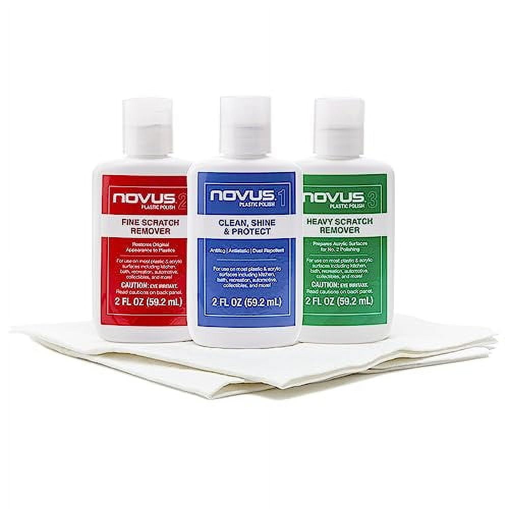 NOVUS-PK1-2 | Plastic Clean & Shine #1, Fine Scratch Remover #2, Heavy ...