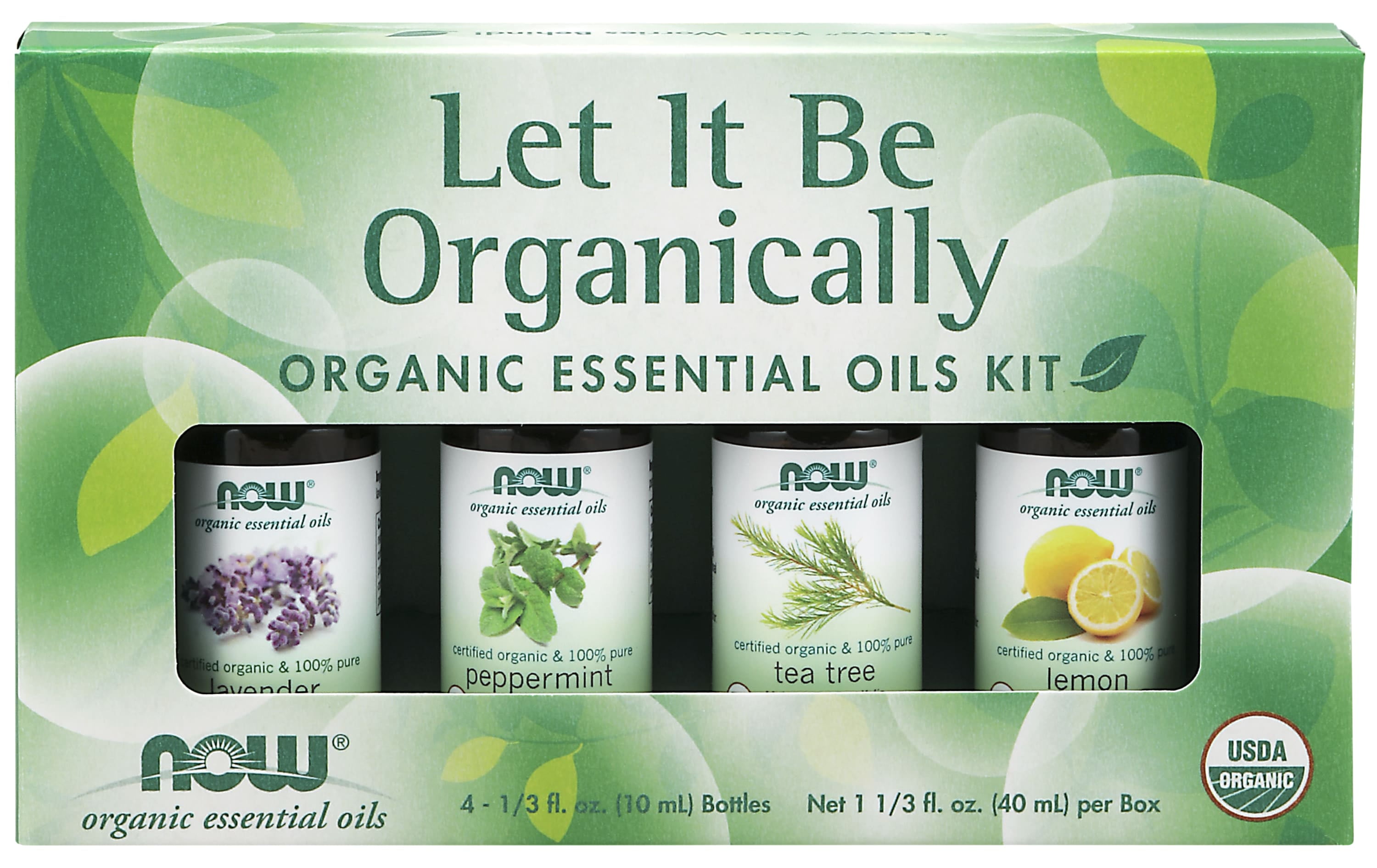 NOW Essential Oils, Let It Be Organically Kit, 4x10ml Including ...