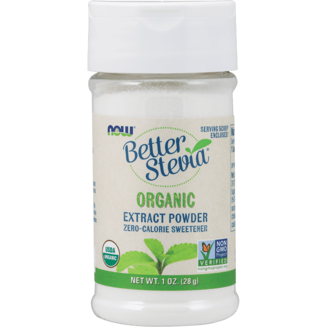 NOW Foods Organic Better Stevia Extract Powder, Zero Calorie Sweetener ...