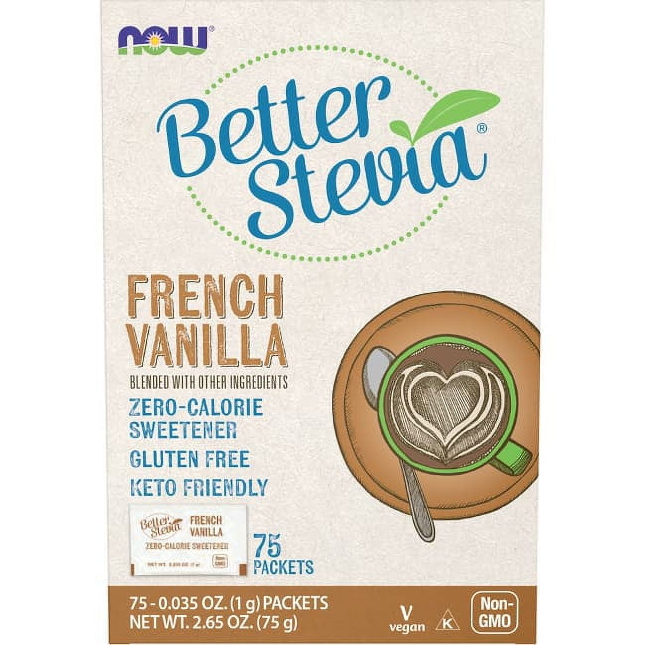 Now Foods Better Stevia French Vanilla 75 Packets Powder - Walmart.com