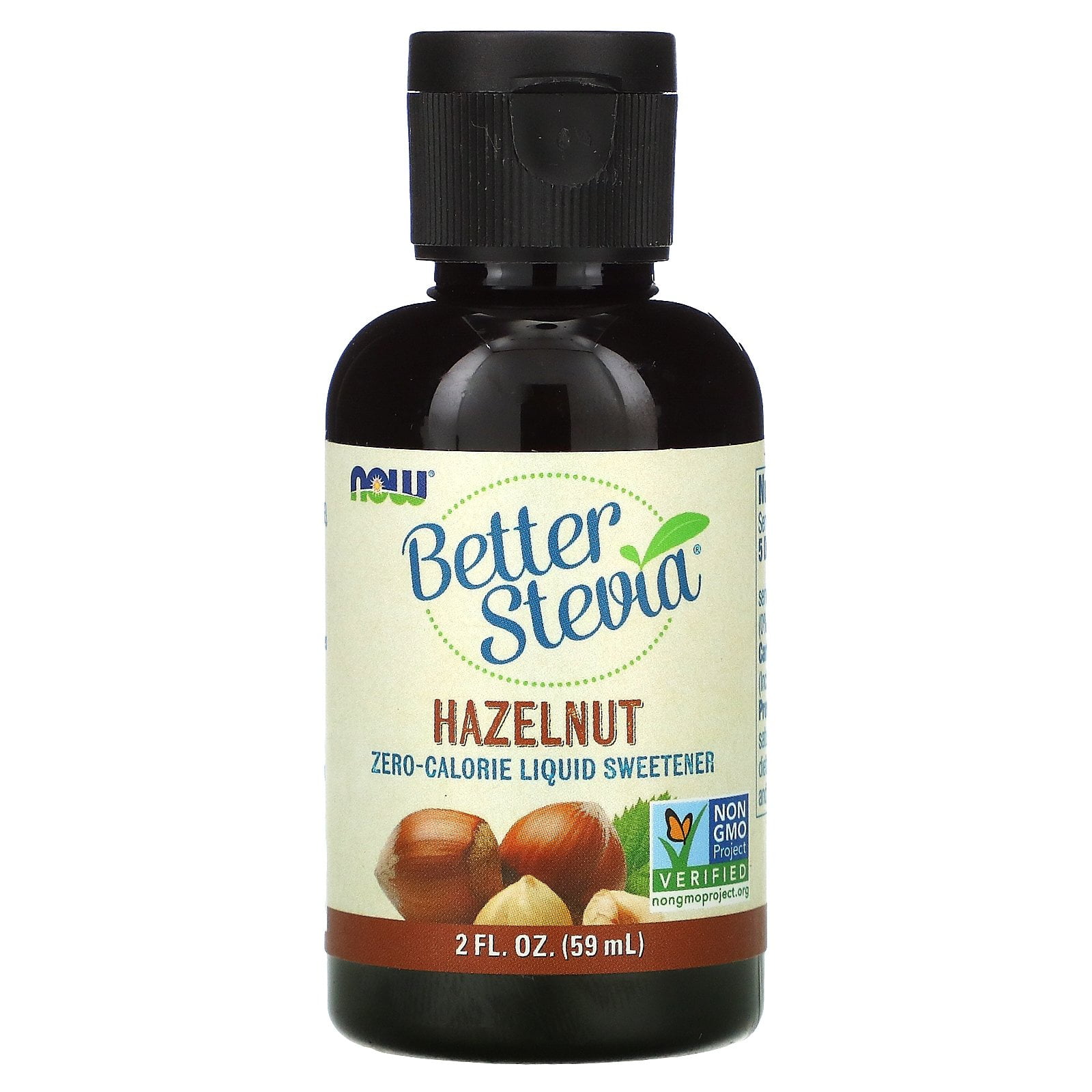 NOW Foods Better Stevia, Zero-Calorie Liquid Sweetener, Hazelnut, 2 fl ...