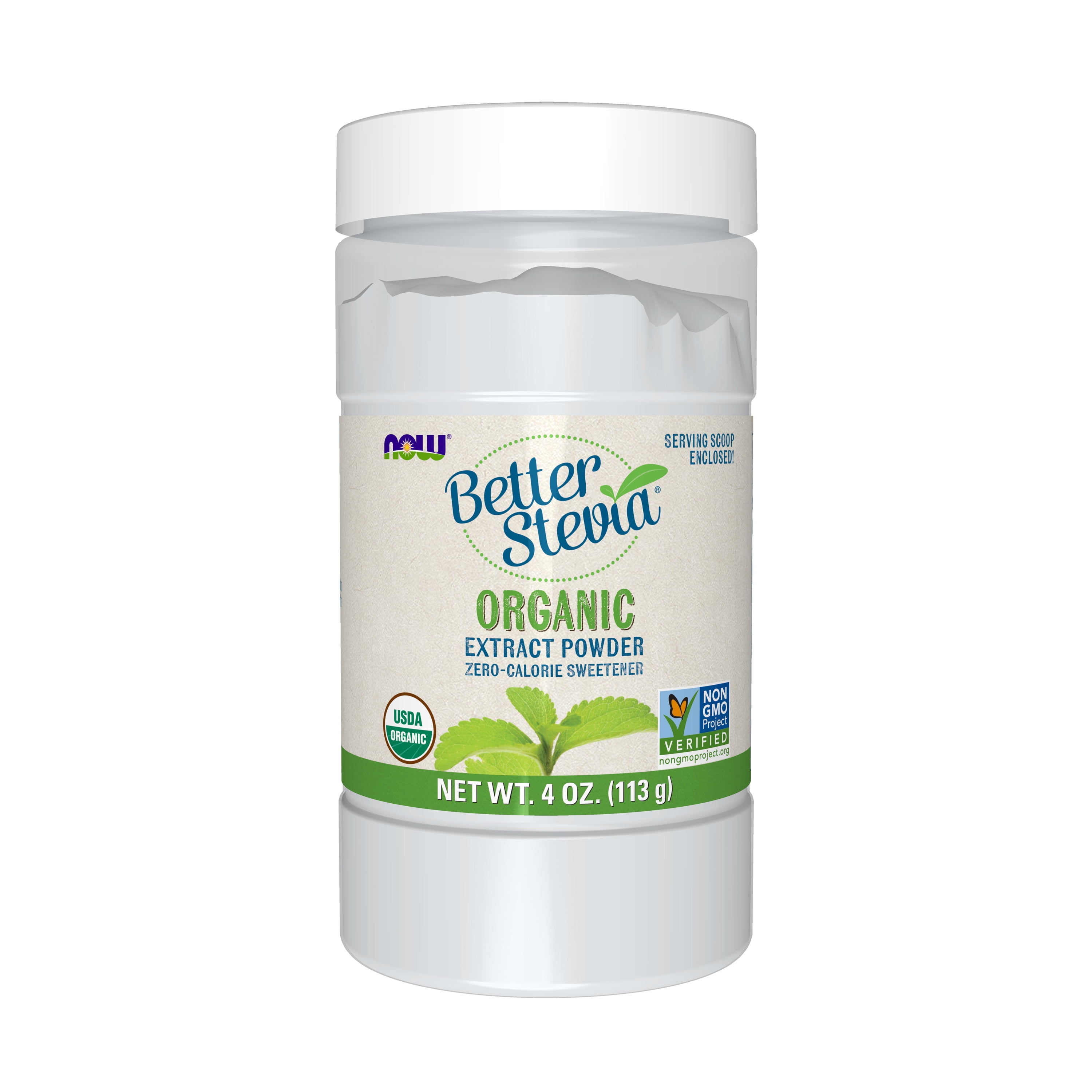 NOW Foods BetterStevia Organic Zero-Calorie Powder, Keto & Diabetic ...