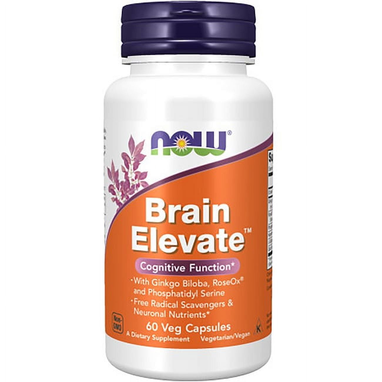 NOW Foods Brain Elevate 60 Veg Caps - Walmart.com